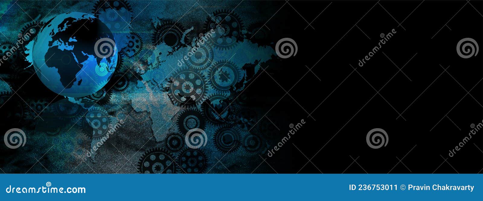 Cogs Gear Global Background Flowing Number One And Zero Text In Binary Code Format In