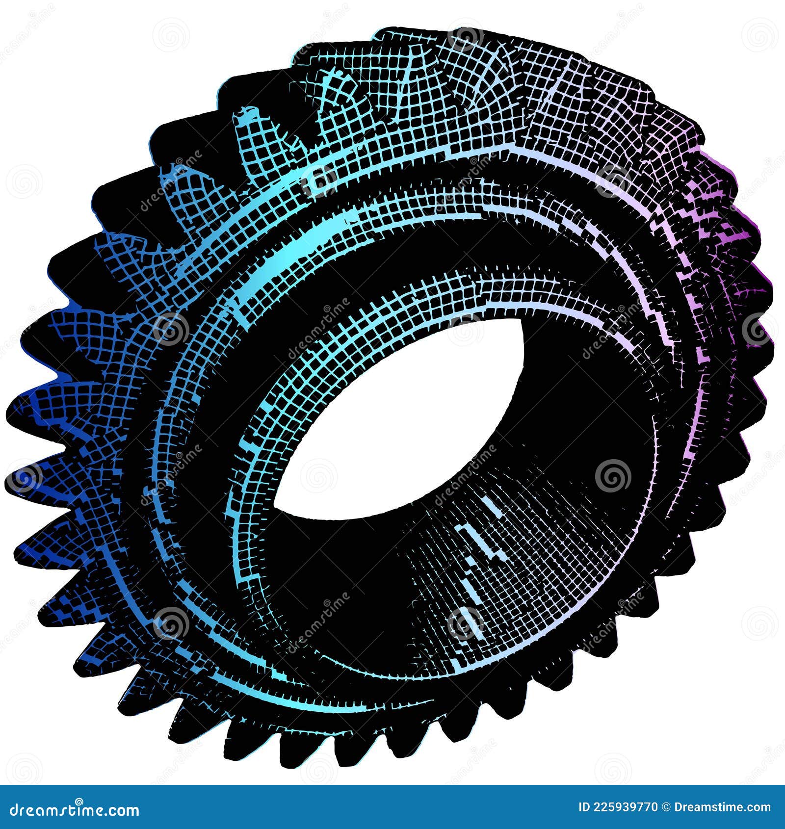 Cogs and Gear Vector Grapfic. 3d Mesh Stock Vector - Illustration of ...