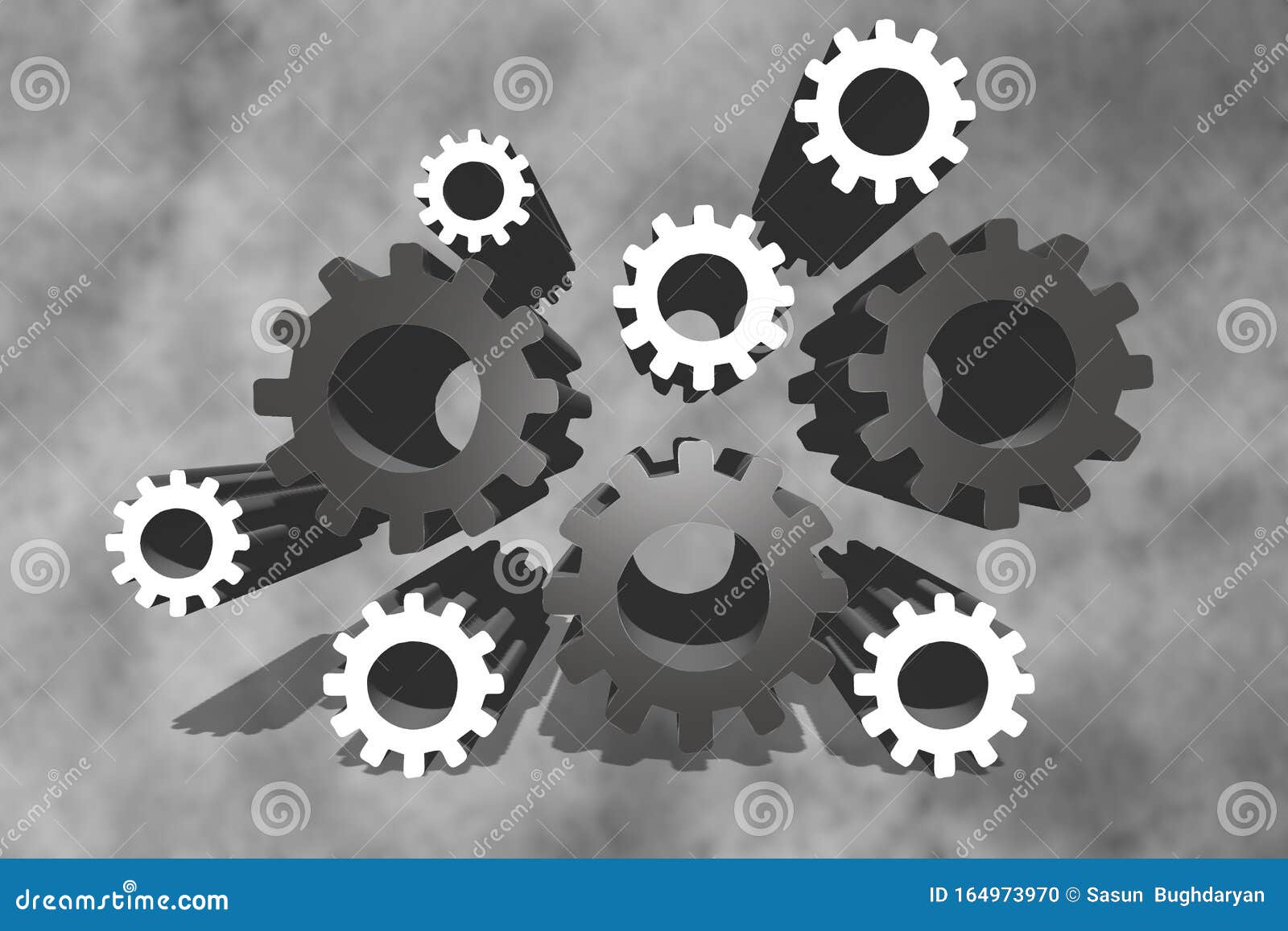 Cogs and Gear Wheel Mechanisms Stock Illustration - Illustration of ...