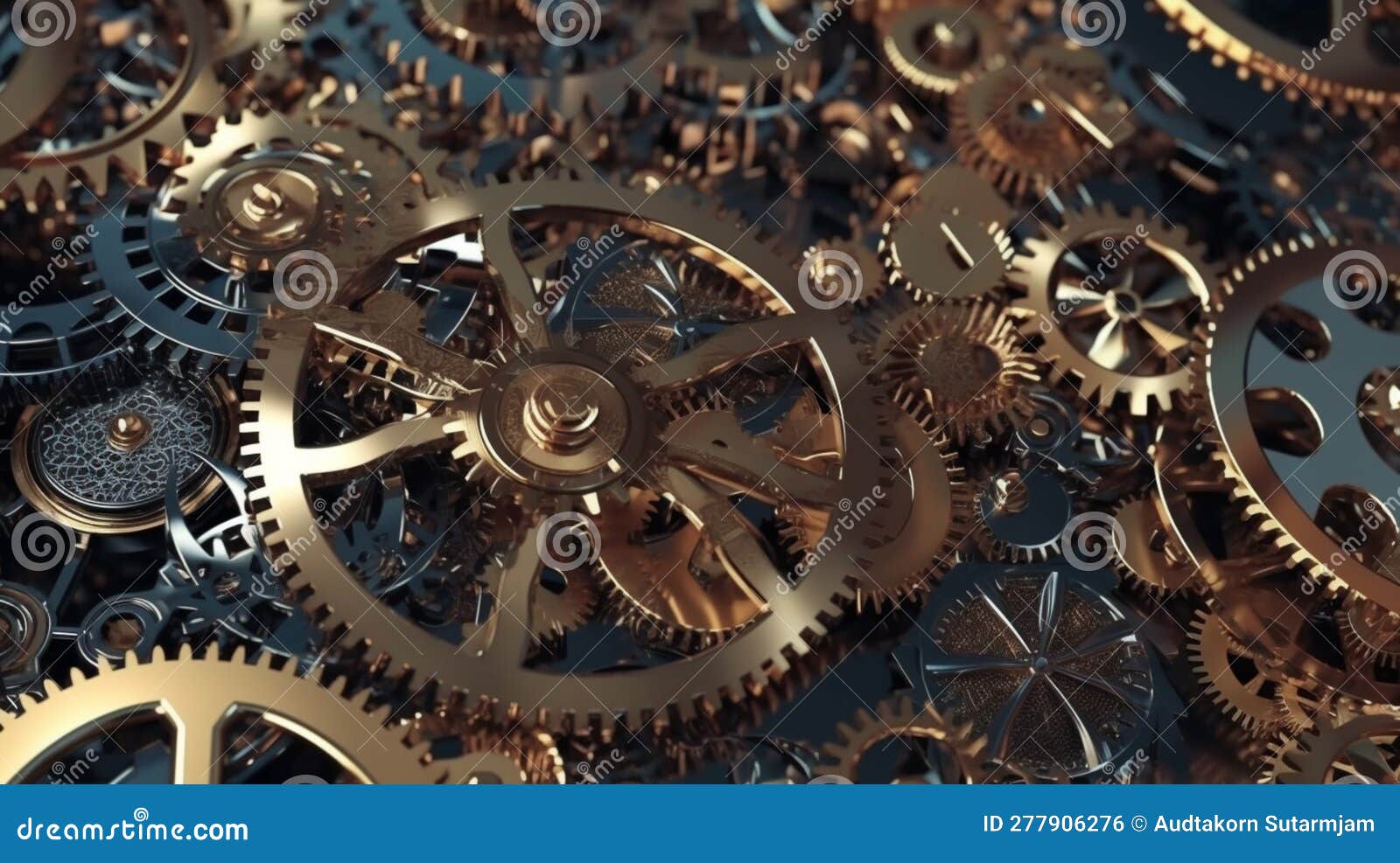 Cogs and Gear Wheels Mechanisms Background. Industrial Machine ...