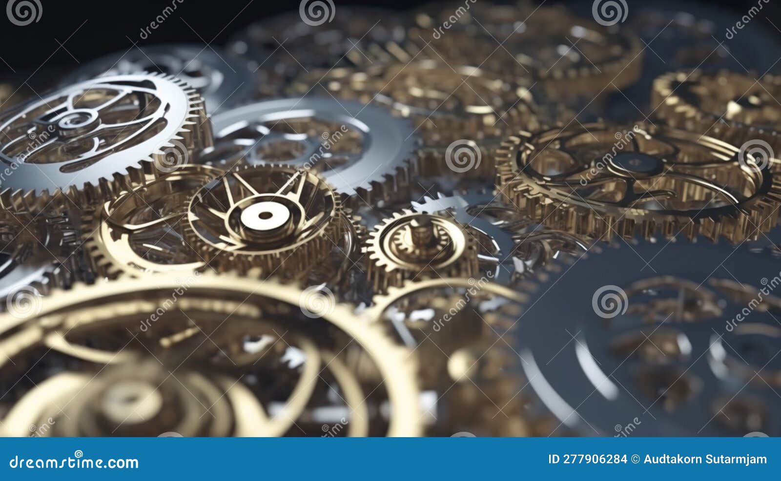 Cogs and Gear Wheels Mechanisms Background. Industrial Machine ...