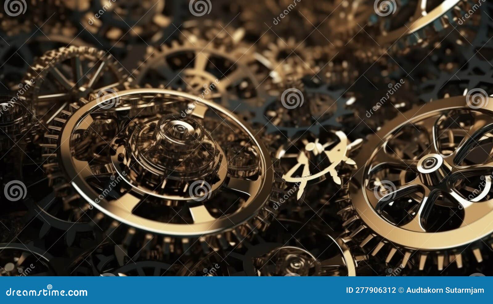 Cogs and Gear Wheels Mechanisms Background. Industrial Machine ...