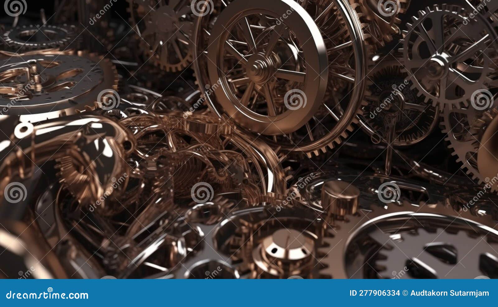 Cogs and Gear Wheels Mechanisms Background. Industrial Machine ...