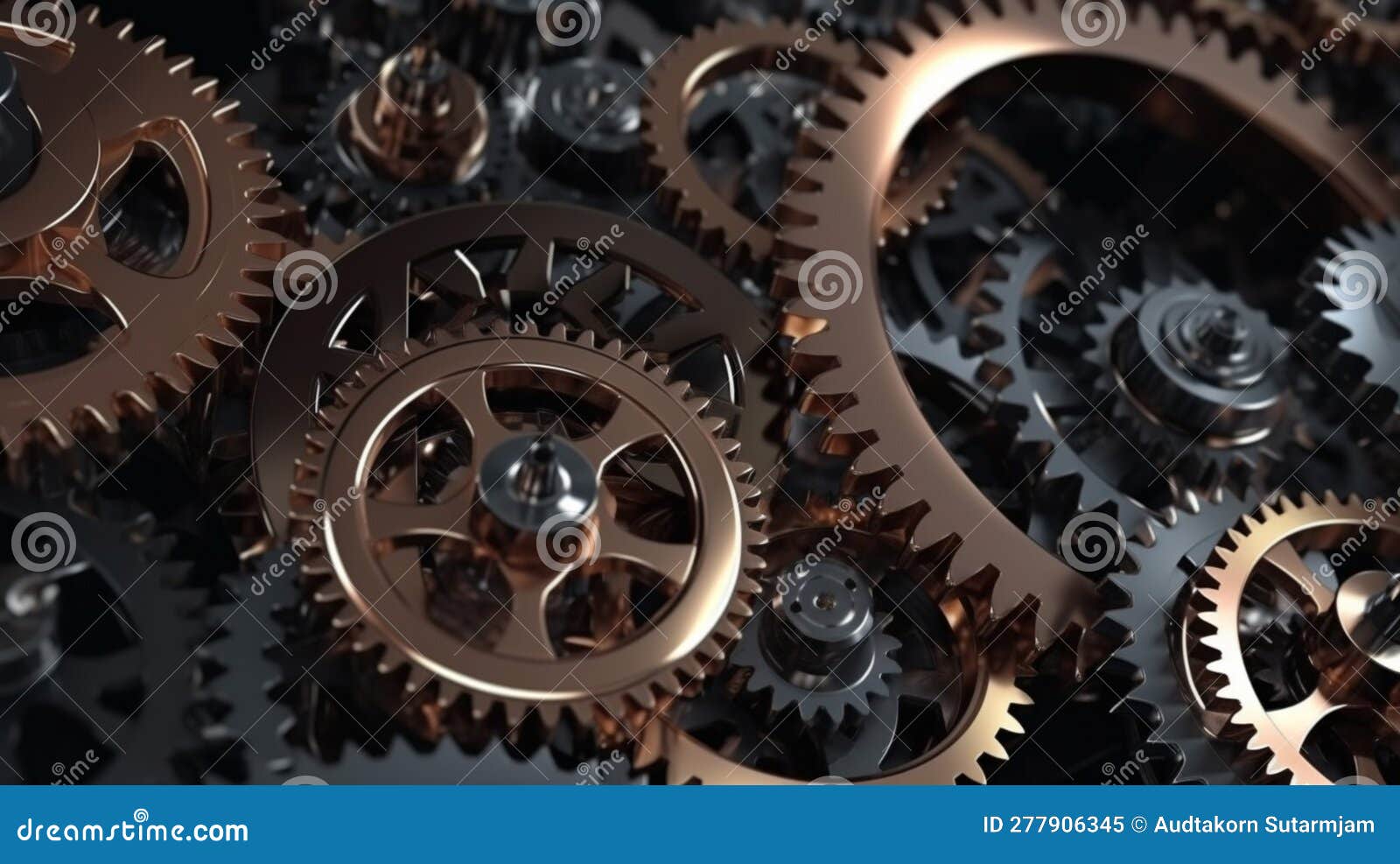Cogs and Gear Wheels Mechanisms Background. Industrial Machine ...