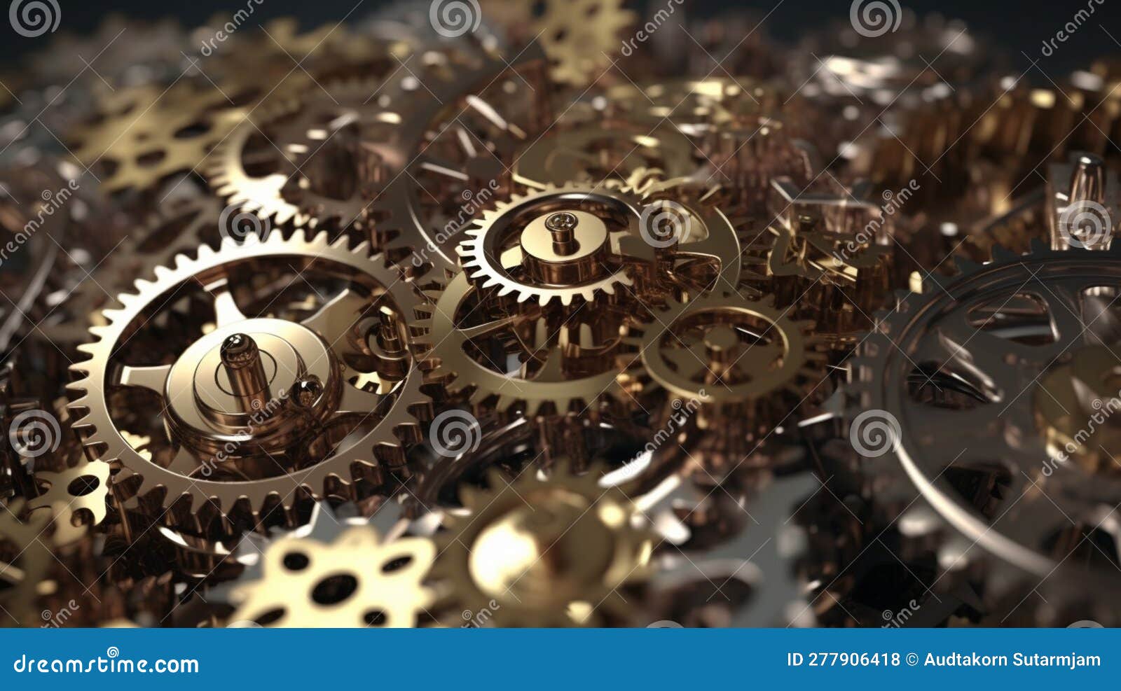 Cogs and Gear Wheels Mechanisms Background. Industrial Machine ...