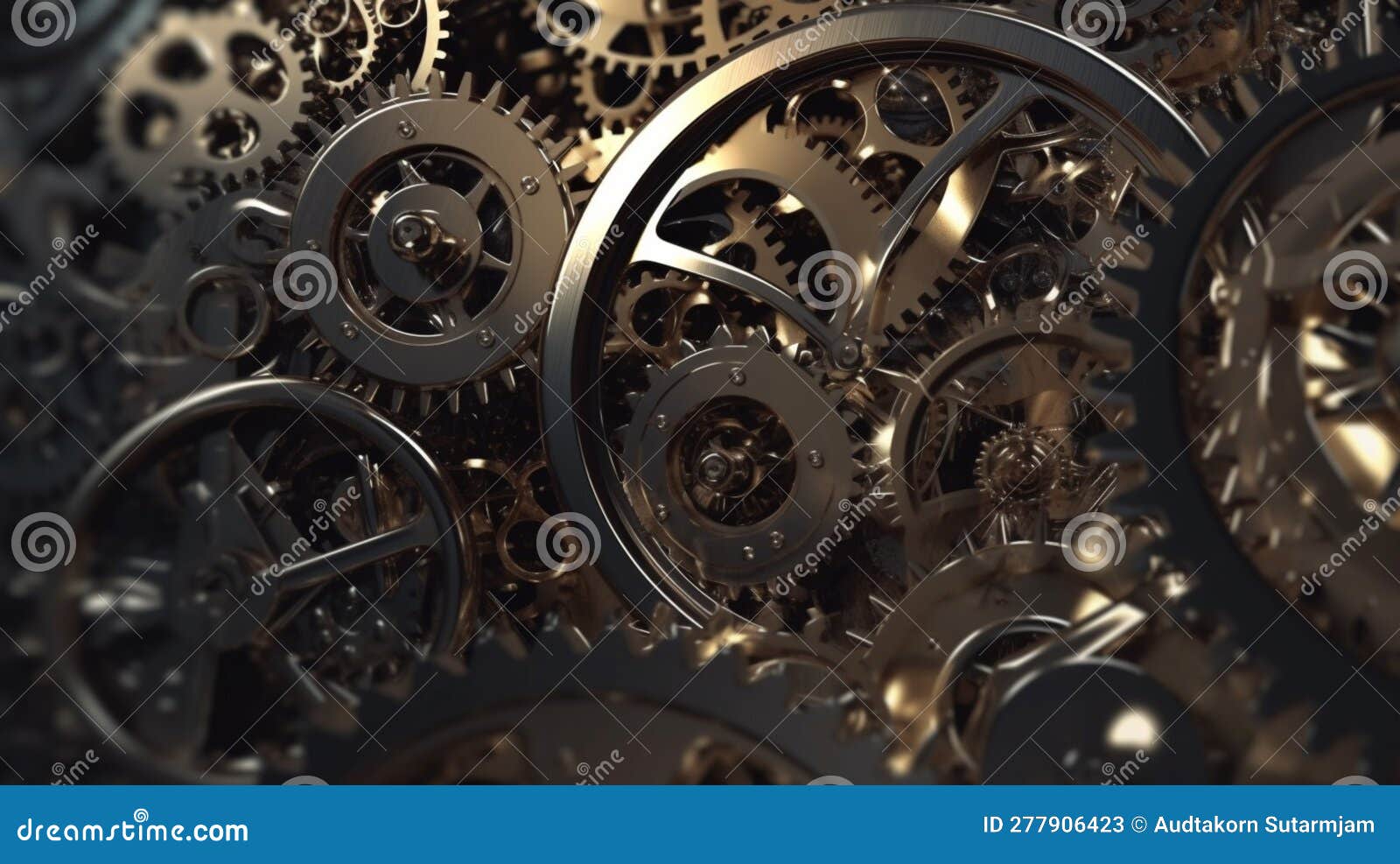 Cogs and Gear Wheels Mechanisms Background. Industrial Machine ...