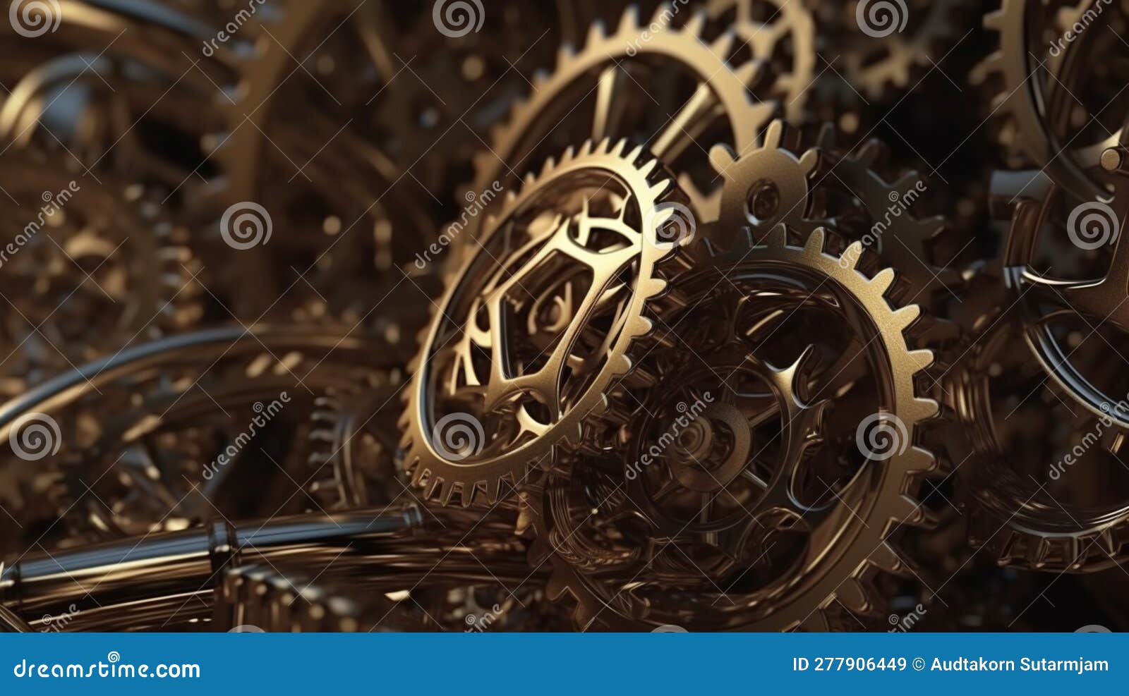 Cogs and Gear Wheels Mechanisms Background. Industrial Machine ...