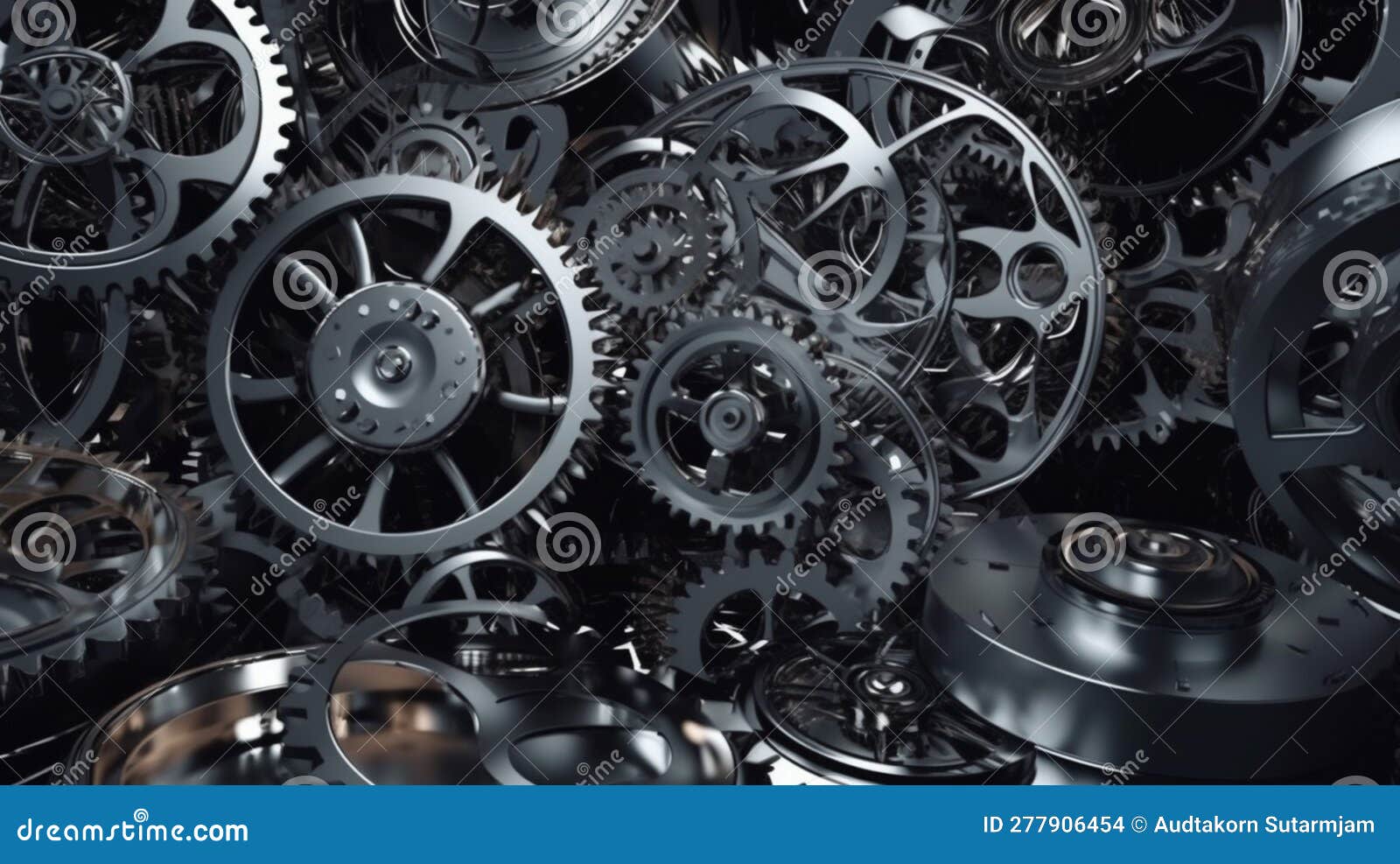 Cogs and Gear Wheels Mechanisms Background. Industrial Machine ...