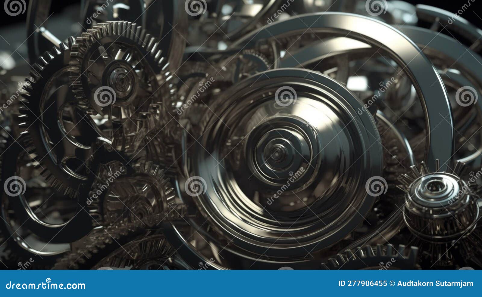 Cogs and Gear Wheels Mechanisms Background. Industrial Machine ...