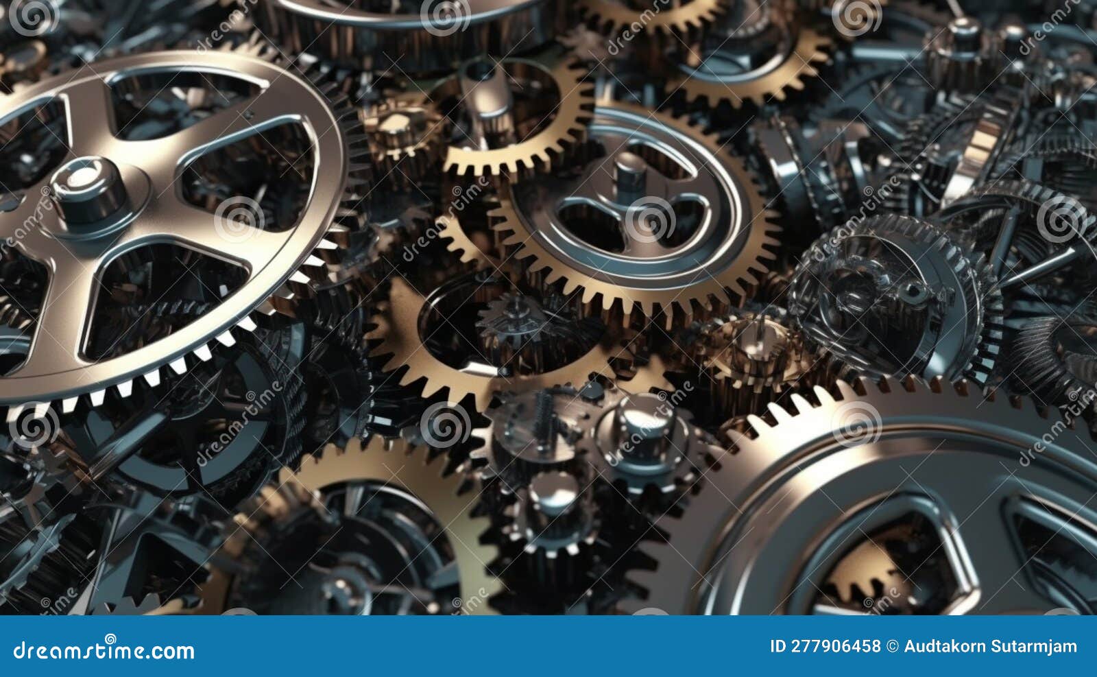 Cogs and Gear Wheels Mechanisms Background. Industrial Machine ...