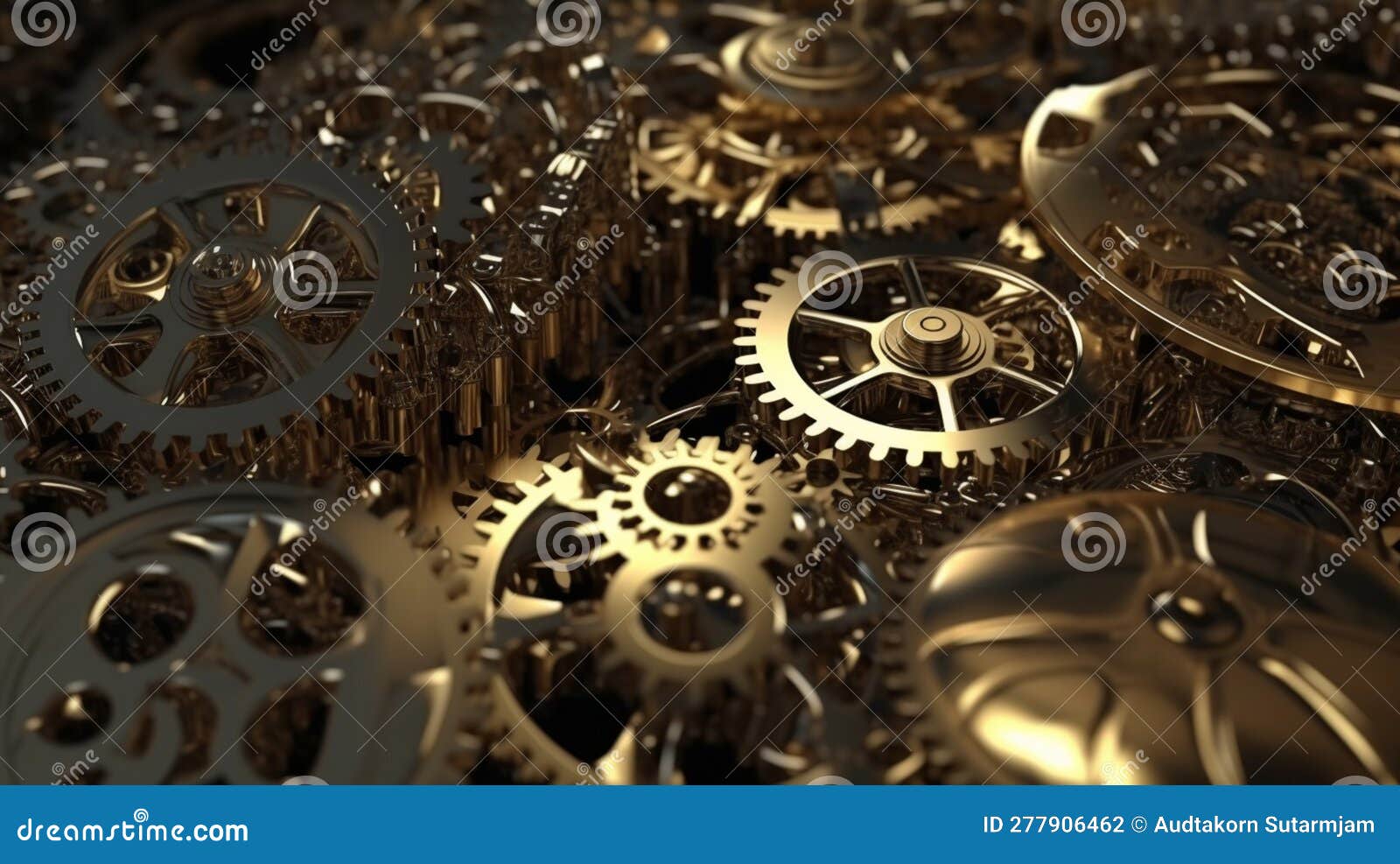 Cogs and Gear Wheels Mechanisms Background. Industrial Machine ...