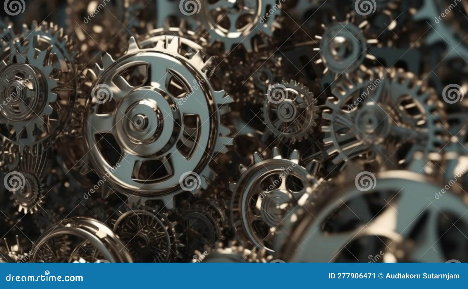 Cogs and Gear Wheels Mechanisms Background. Industrial Machine ...