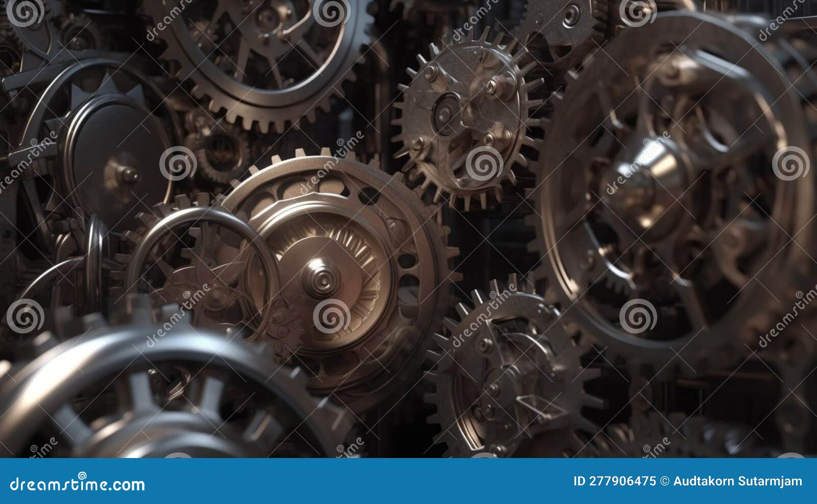 Cogs and Gear Wheels Mechanisms Background. Industrial Machine ...