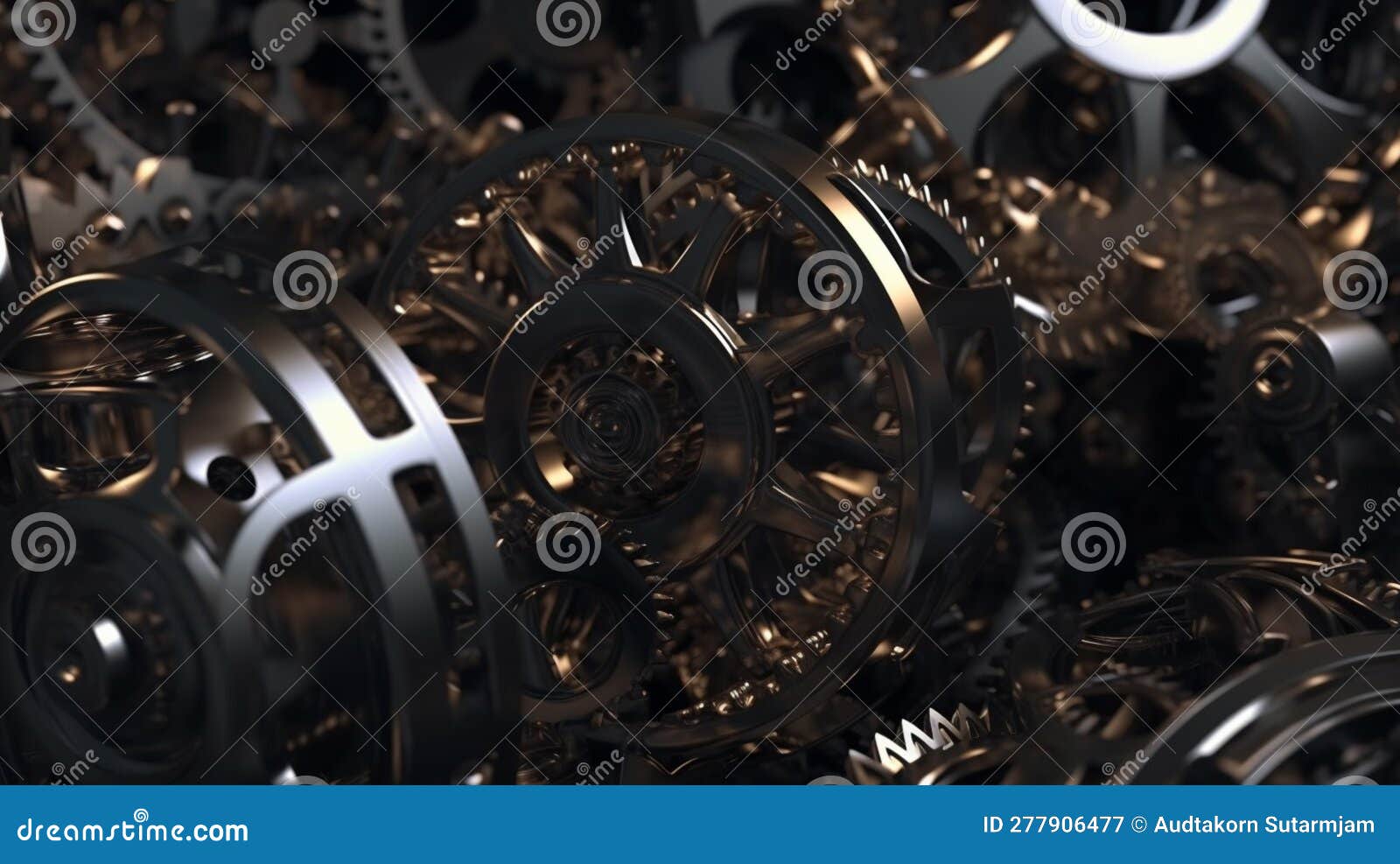Cogs and Gear Wheels Mechanisms Background. Industrial Machine ...