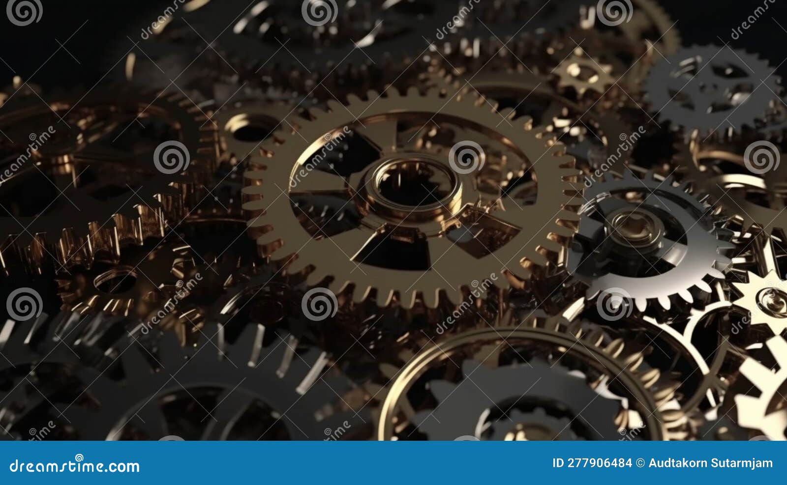 Cogs and Gear Wheels Mechanisms Background. Industrial Machine ...