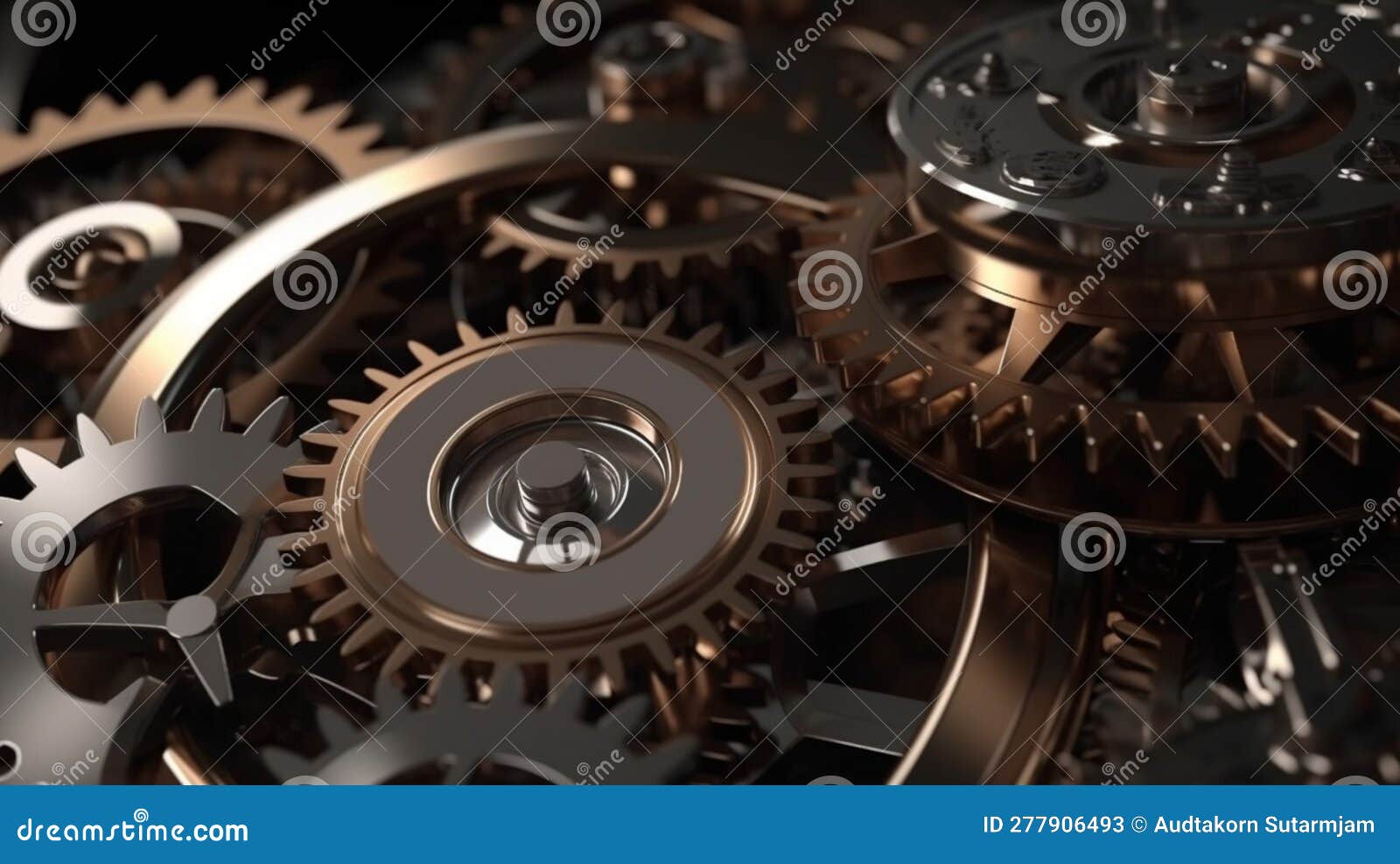 Cogs and Gear Wheels Mechanisms Background. Industrial Machine ...
