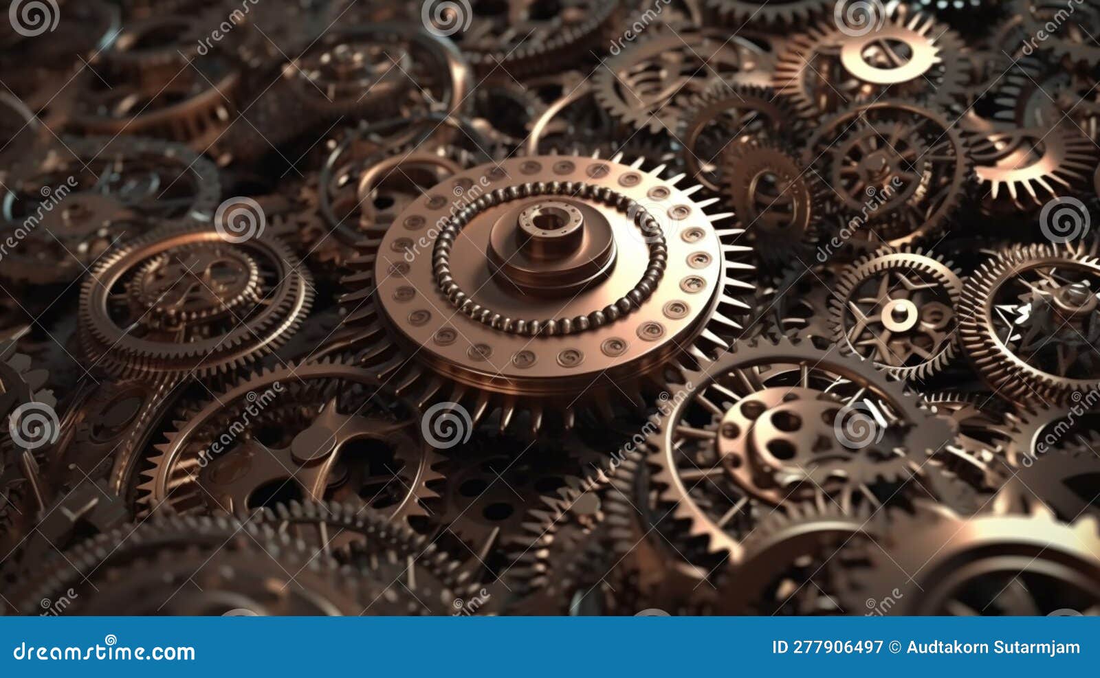 Cogs and Gear Wheels Mechanisms Background. Industrial Machine ...
