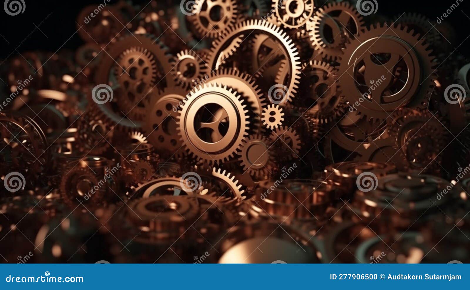 Cogs and Gear Wheels Mechanisms Background. Industrial Machine ...