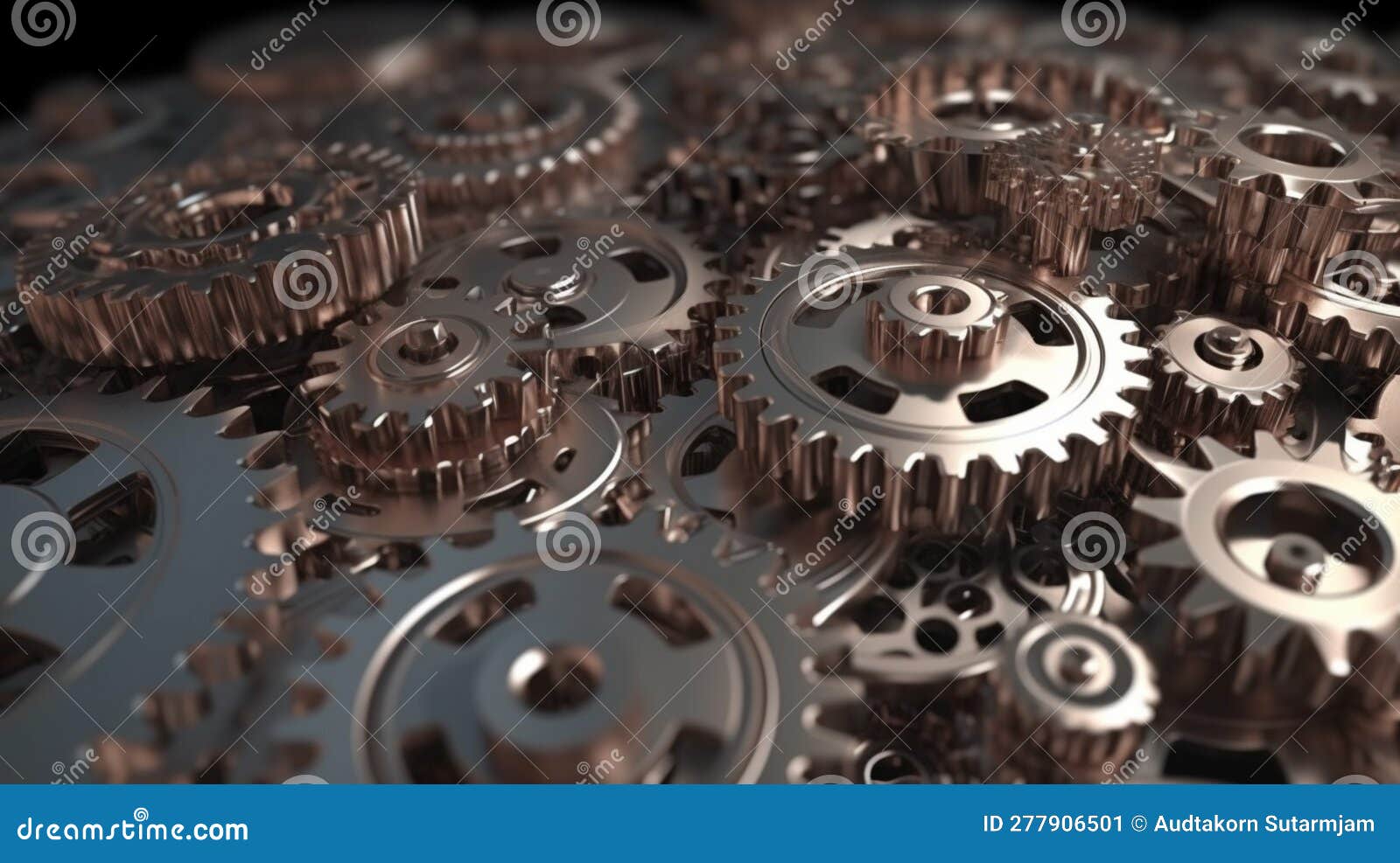 Cogs and Gear Wheels Mechanisms Background. Industrial Machine ...
