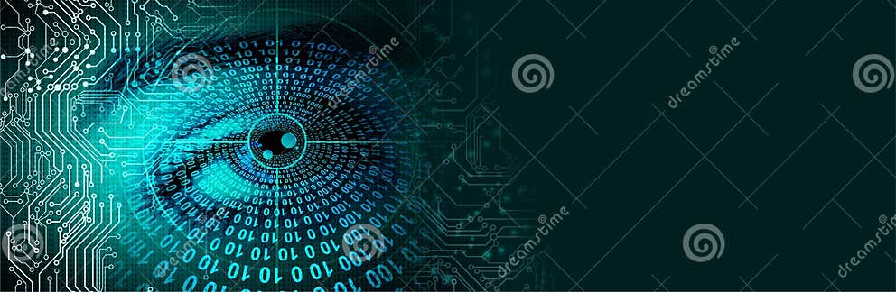 The Concept of Binary Coding Eye Vision, Circuit Industrial Business ...