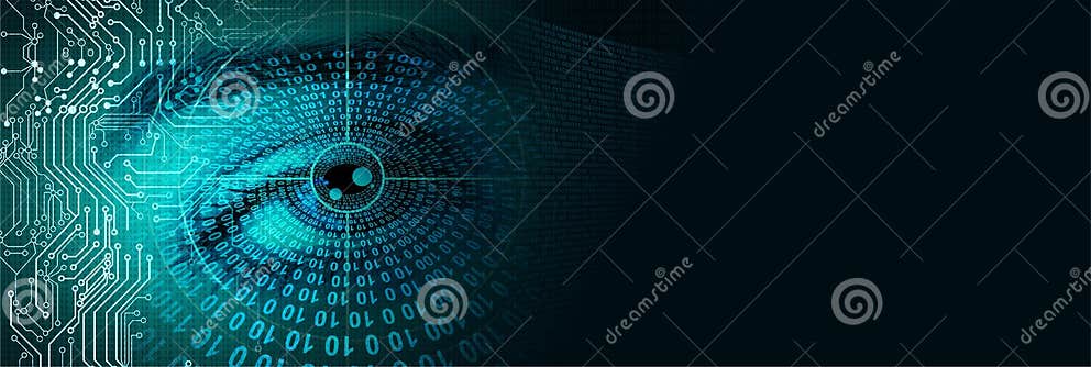 The Concept of Binary Coding Eye Vision, Circuit Industrial Business ...