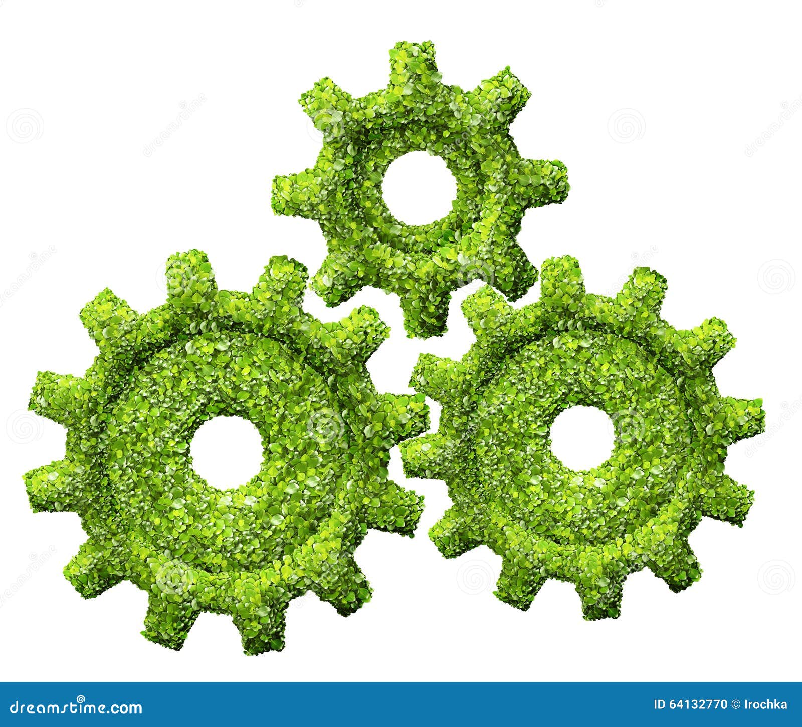 Cogs or Gears from the Green Grass. Stock Photo - Image of concept ...
