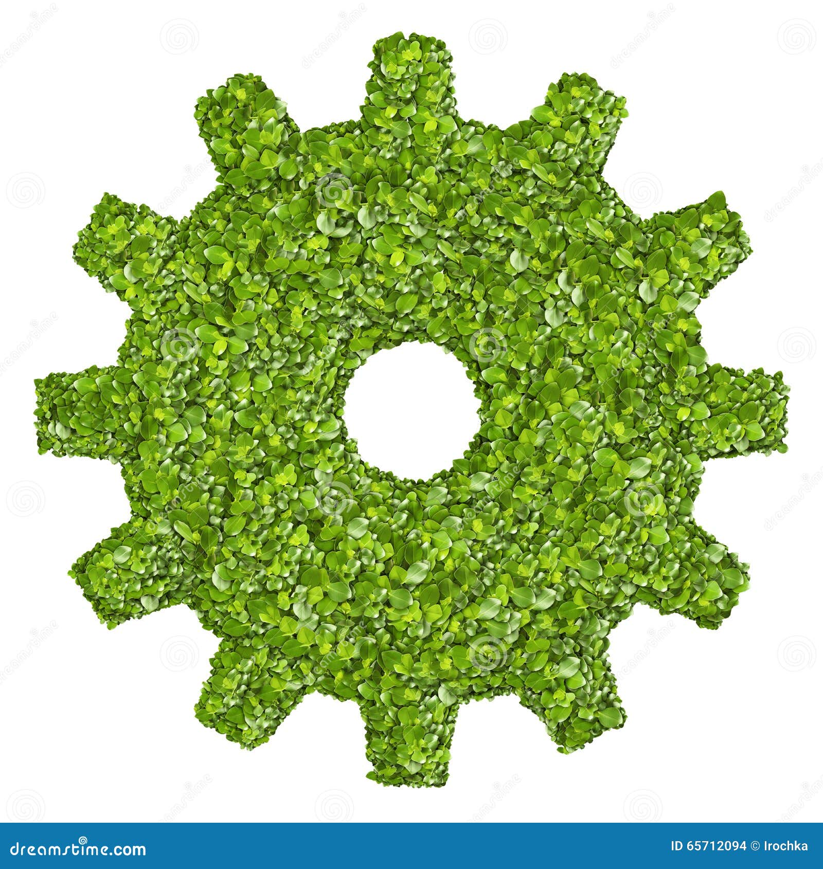 Cogs or Gears from the Green Grass. Stock Photo - Image of details ...