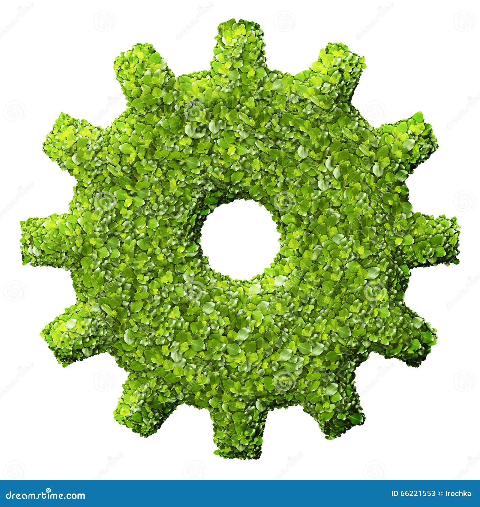 Cogs or Gears from the Green Grass. Stock Image - Image of greenery ...