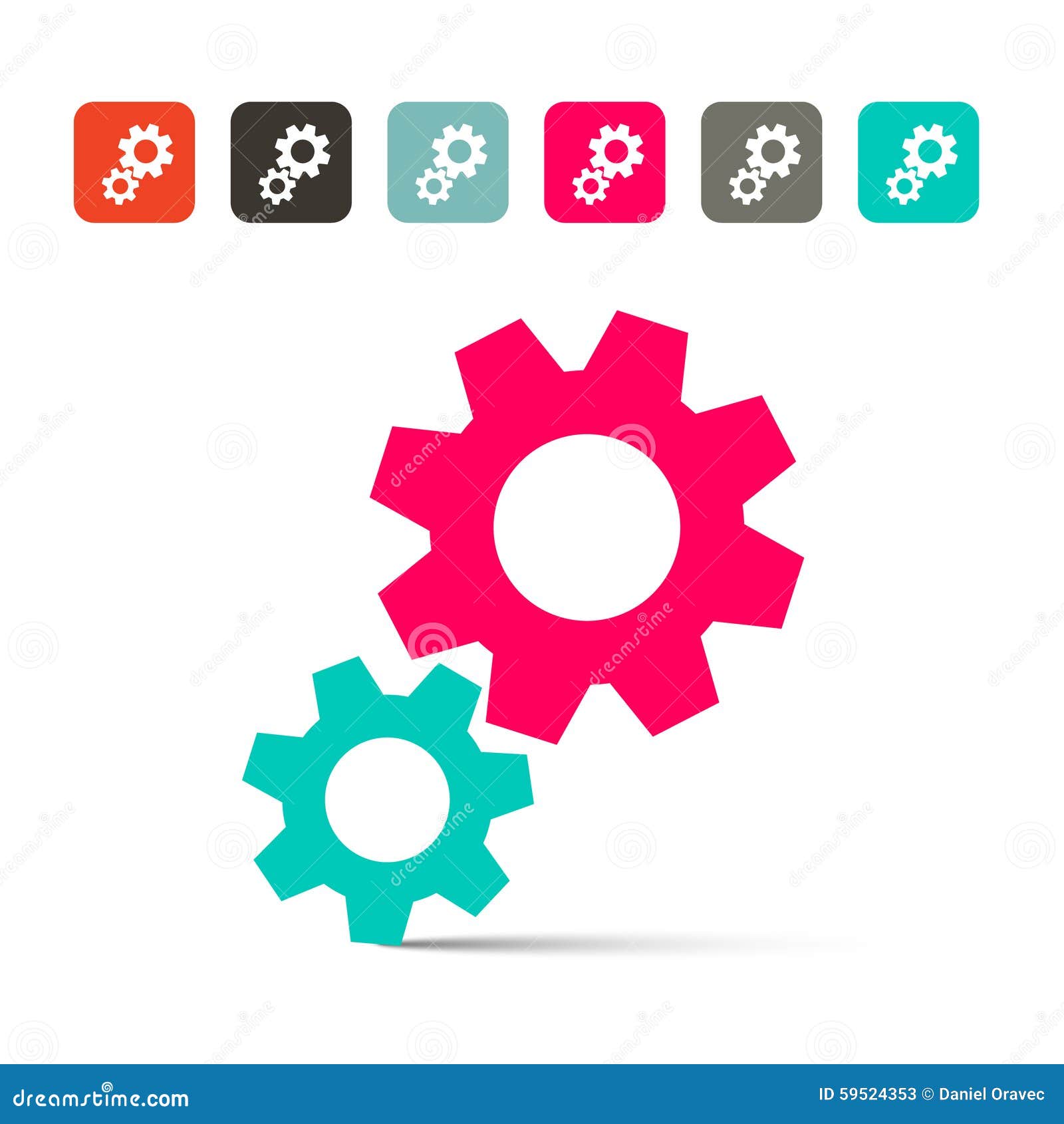 Cogs - Gears Icons stock illustration. Illustration of wheel - 59524353