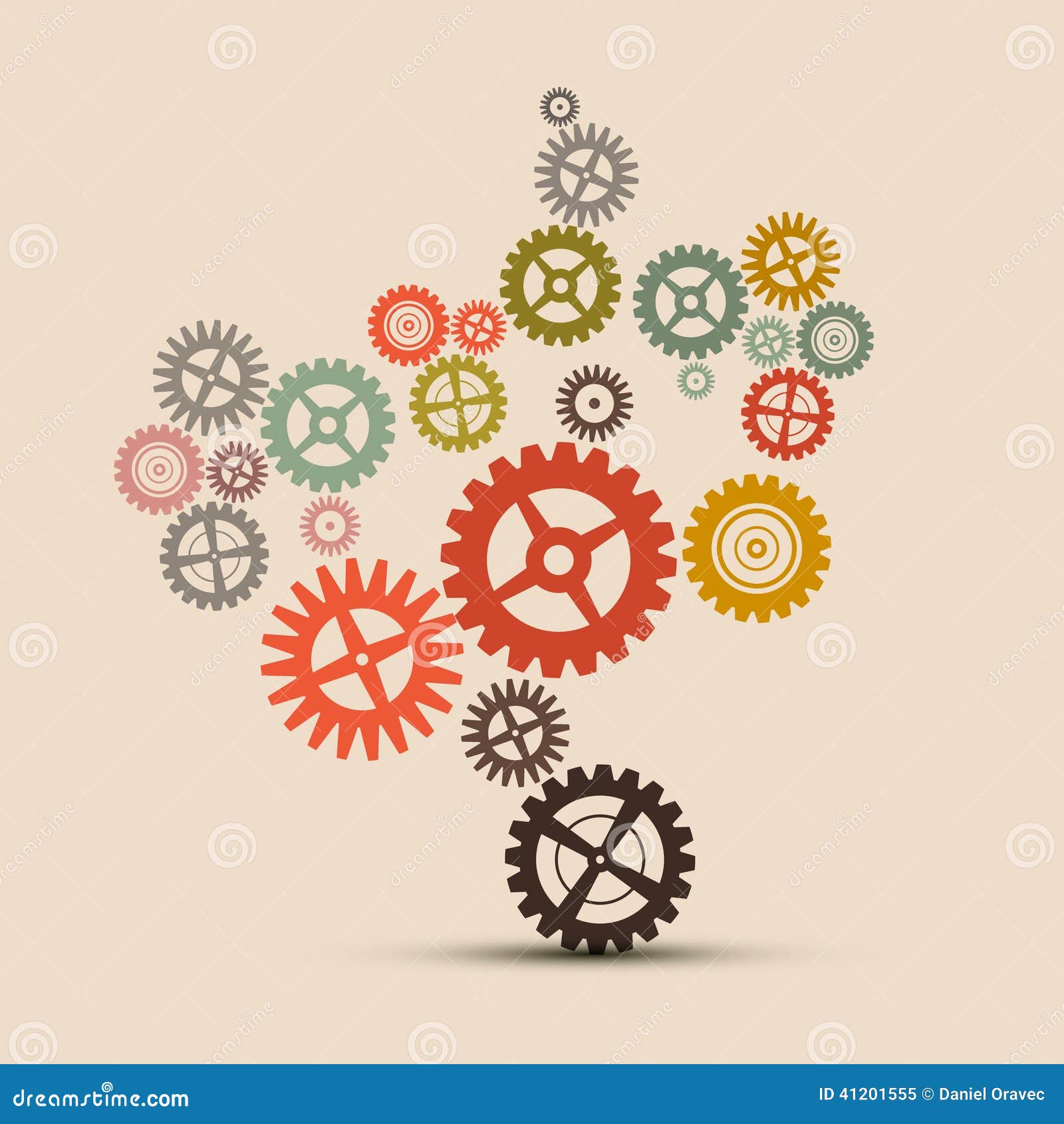 Cogs - Gears Illustration stock vector. Illustration of infographics ...