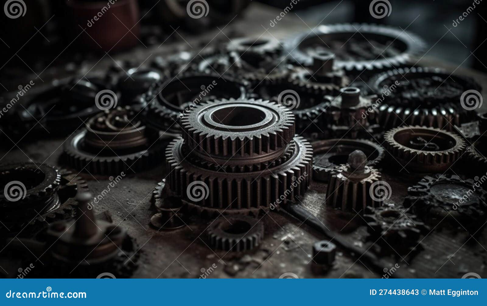 Cogs and Gears stock image. Image of vintage, metal - 274438643