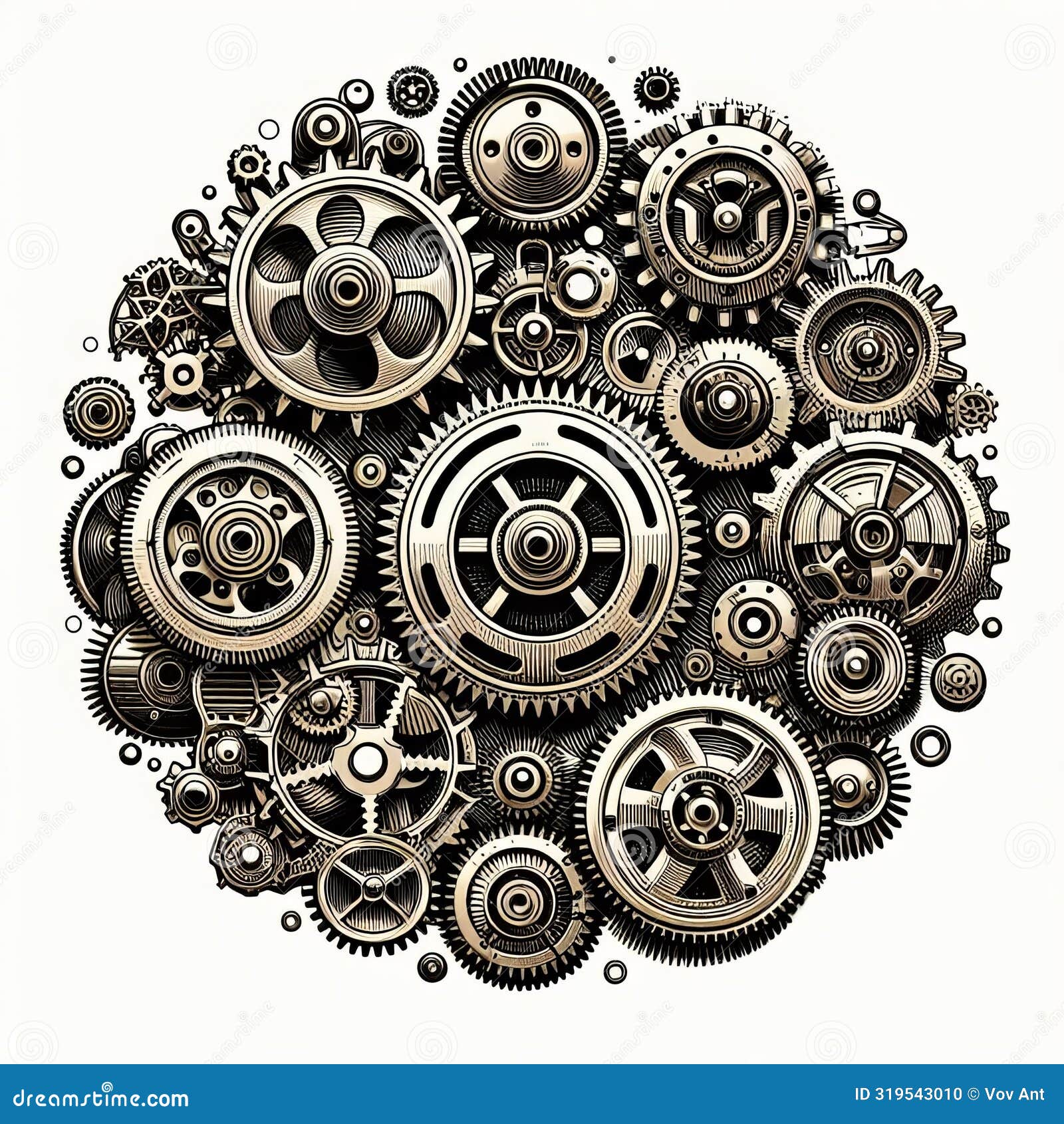 Cogs and Gears a Set of Cogs and Gears for a Mechanical or Id Stock ...