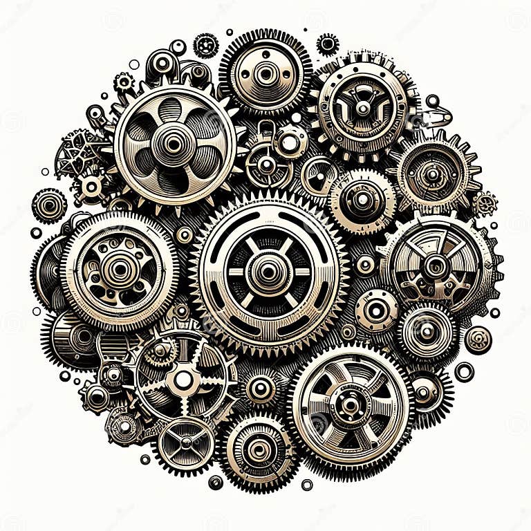 Cogs and Gears a Set of Cogs and Gears for a Mechanical or Id Stock ...