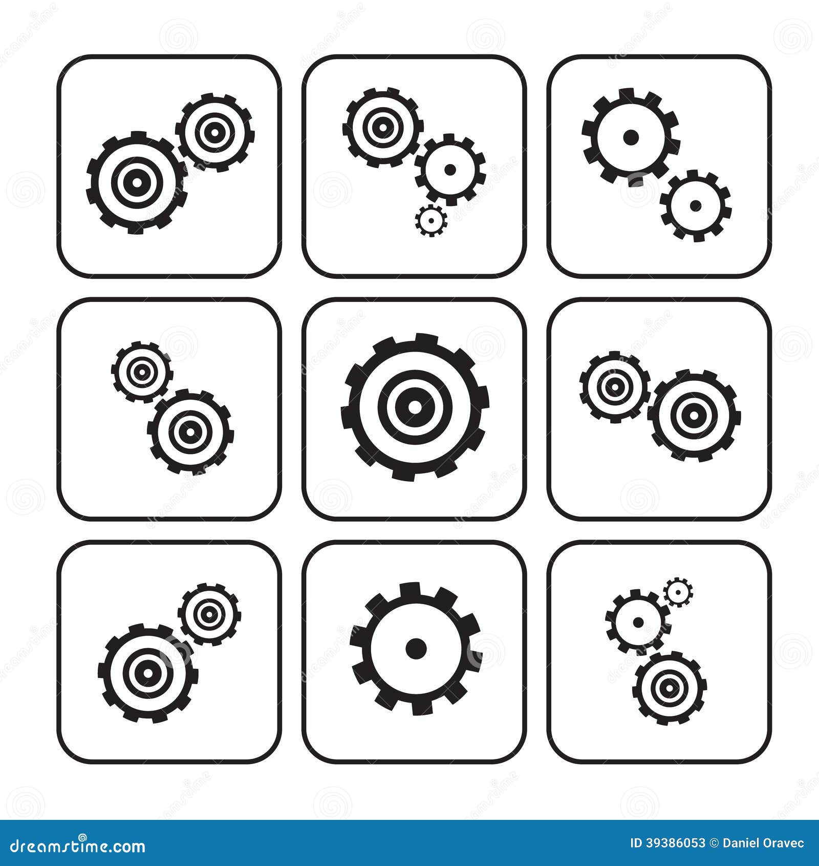 Cogs - Gears Set Illustration Stock Vector - Illustration of factory ...
