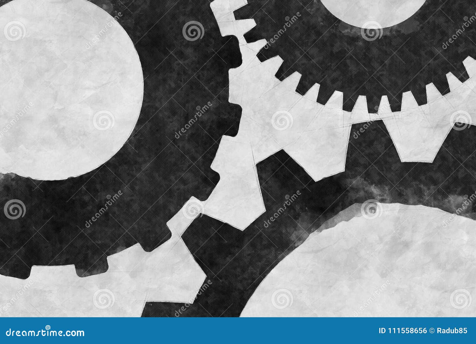 Cogs and Gears Sketch stock illustration. Illustration of design ...