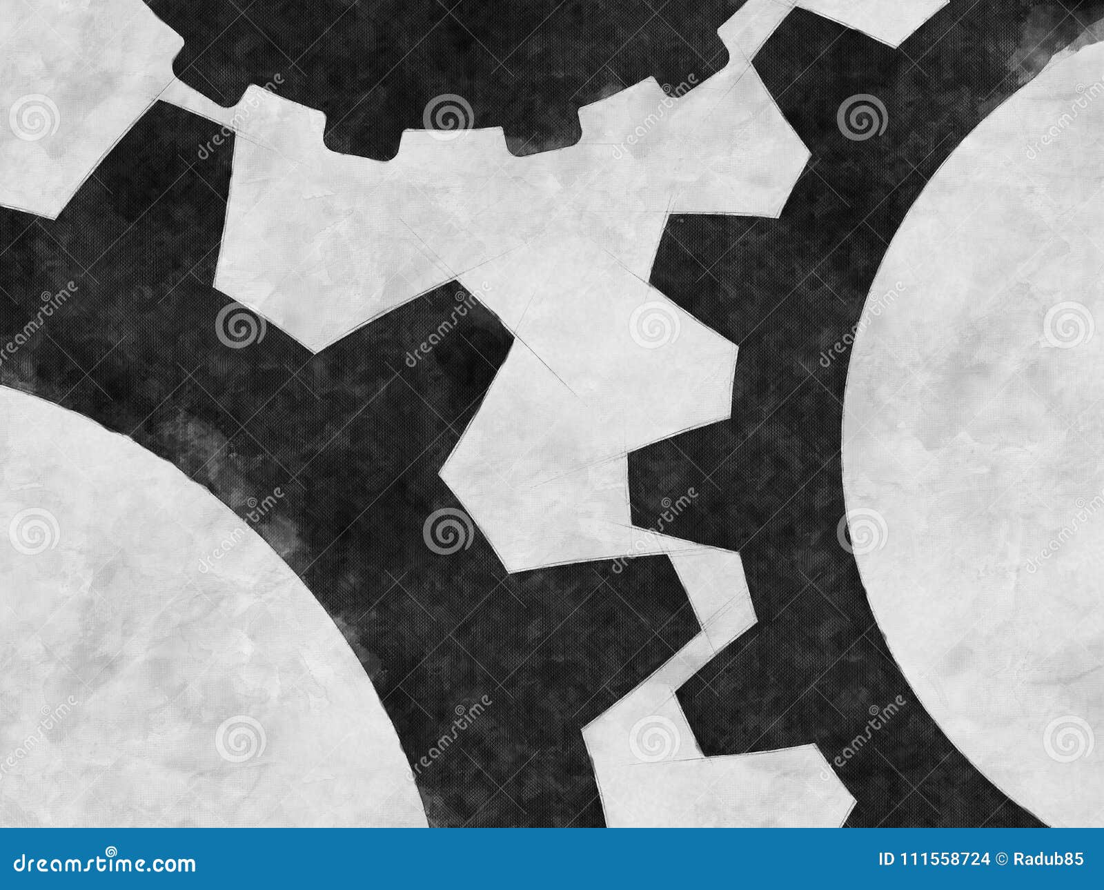 Cogs and Gears Sketch stock illustration. Illustration of mechanism ...