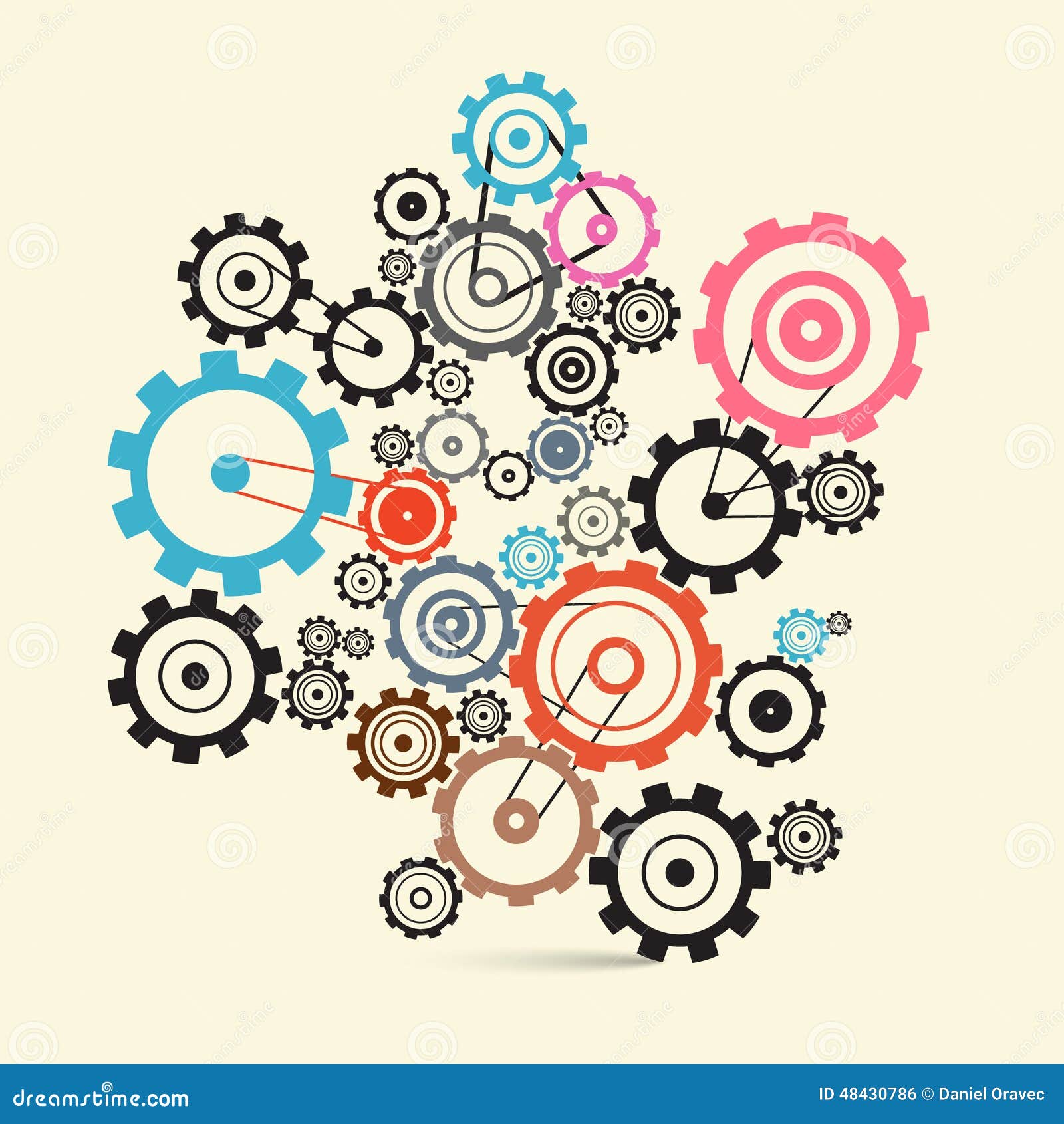 Cogs - Gears Vector stock vector. Illustration of power - 48430786