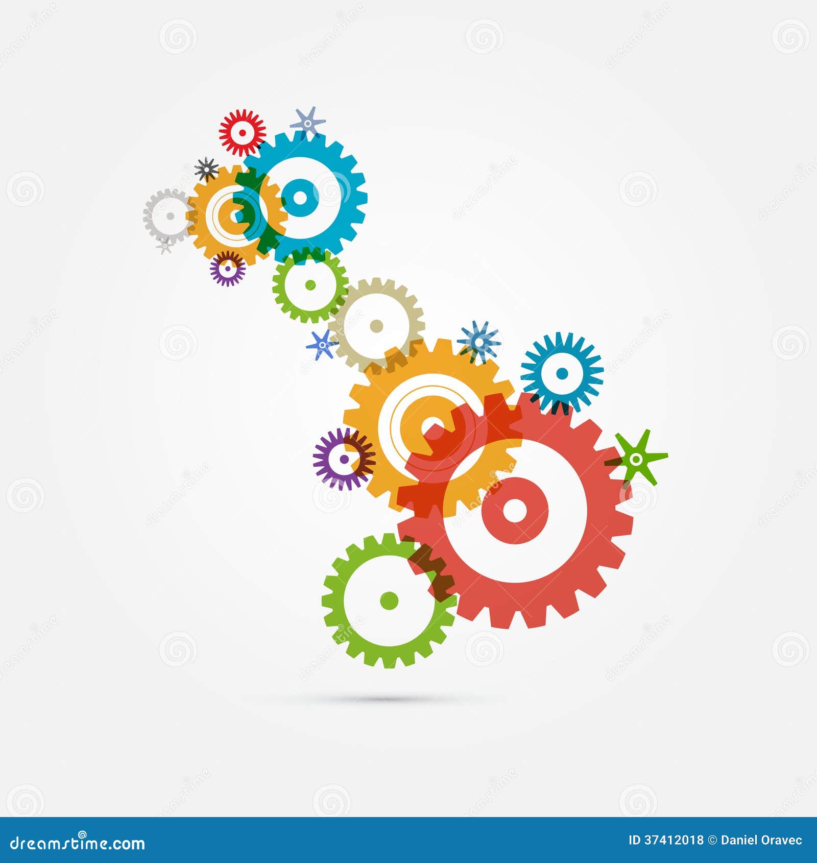 Cogs - Gears on White Background Stock Vector - Illustration of machine ...