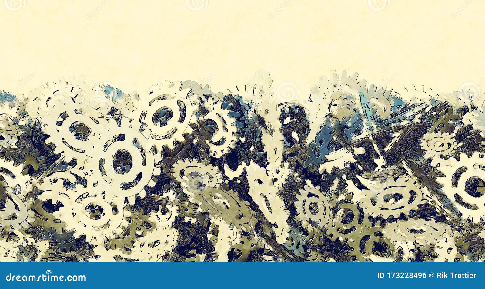 Cogs Gears White Background Abstract Stock Illustration - Illustration ...