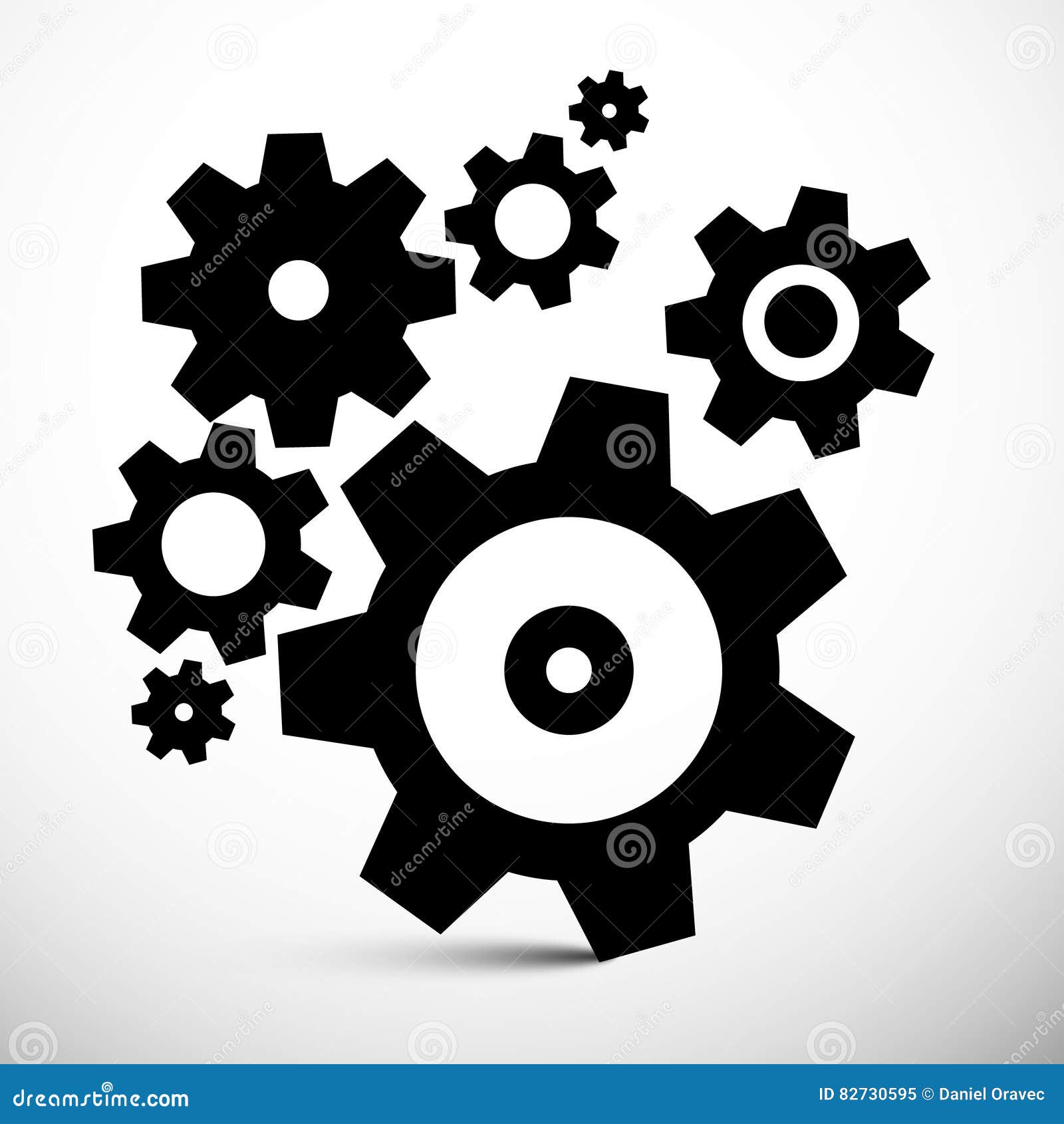 Cogs Icons. Vector Gears stock vector. Illustration of brain - 82730595
