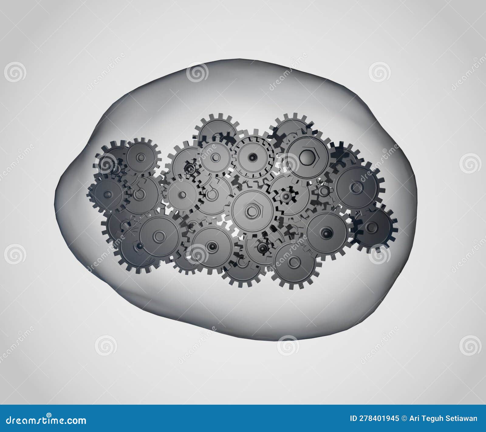 Cogs Machineries Inside Of Bacillus Shape Bacteria Royalty-Free Stock ...