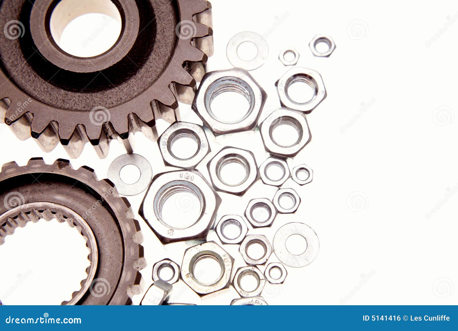 Cogs and nuts stock photo. Image of indoors, manufacturing - 5141416