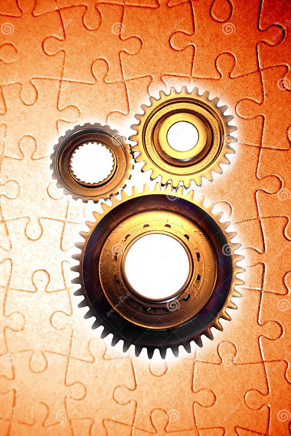 Cogs and puzzle stock image. Image of engage, cogs, puzzle - 10620921