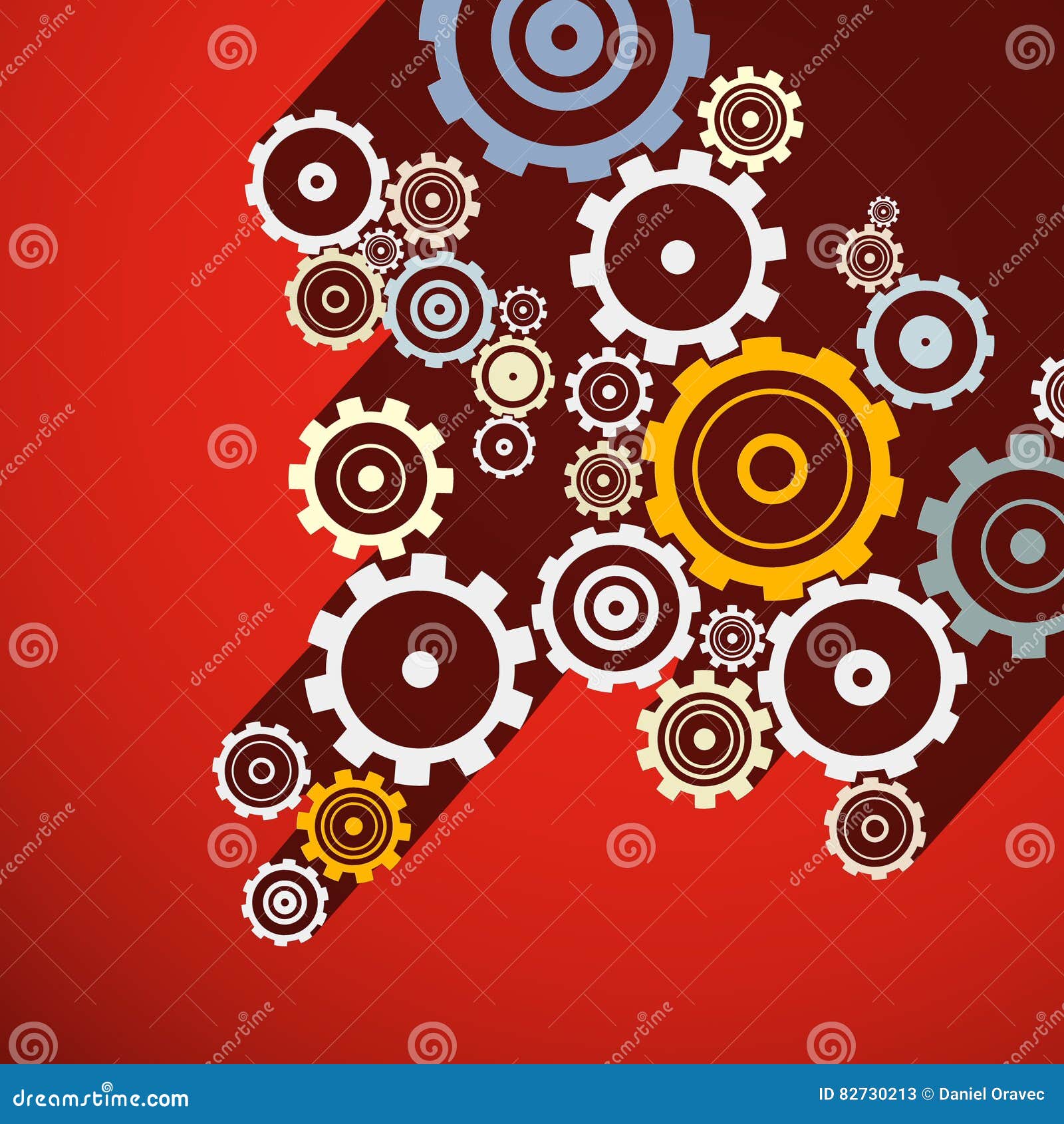 Cogs. Retro Gears Illustration Stock Vector - Illustration of ...