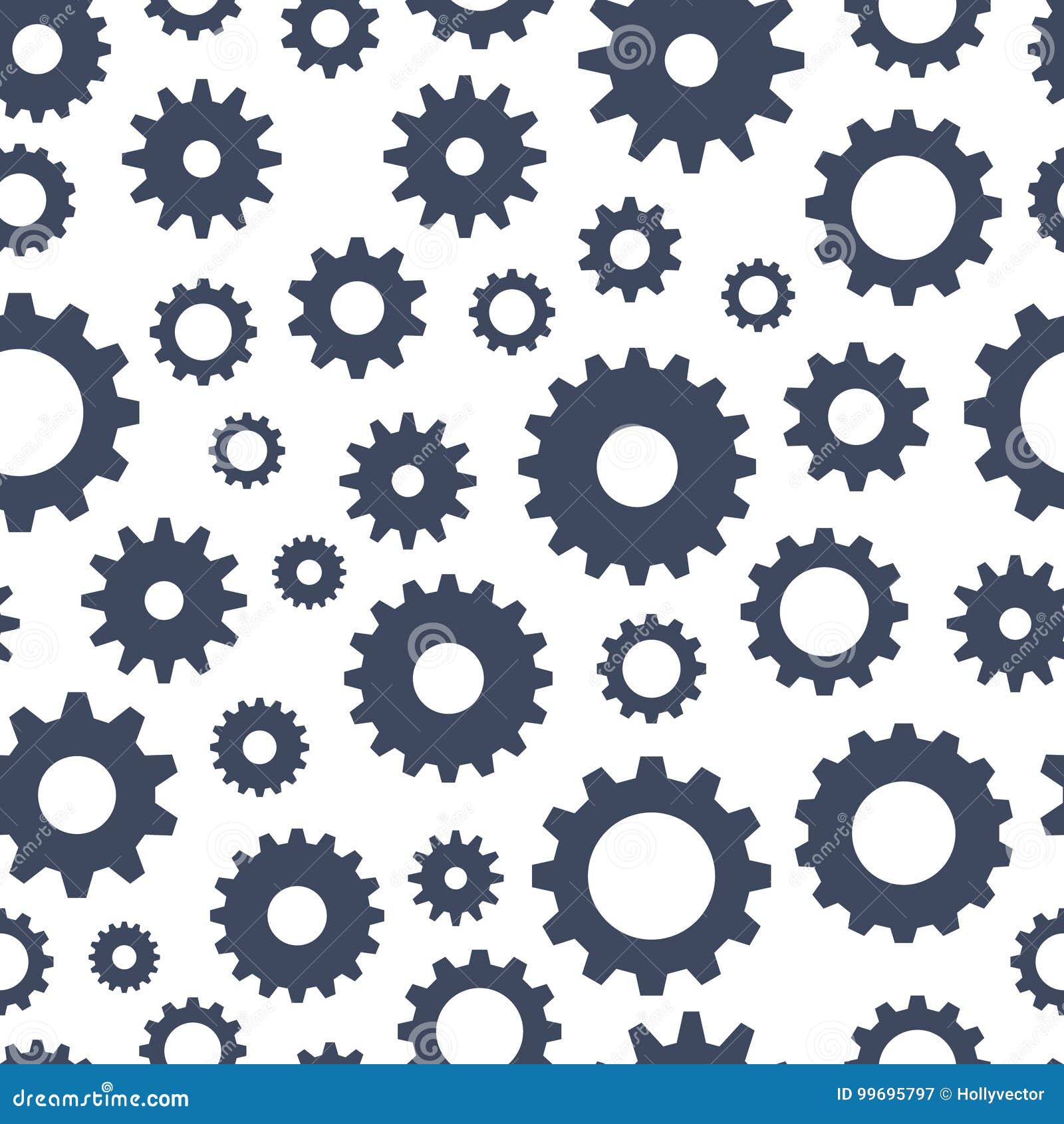 Cogs Seamless Pattern, Technical Background, Illustration Stock Vector ...