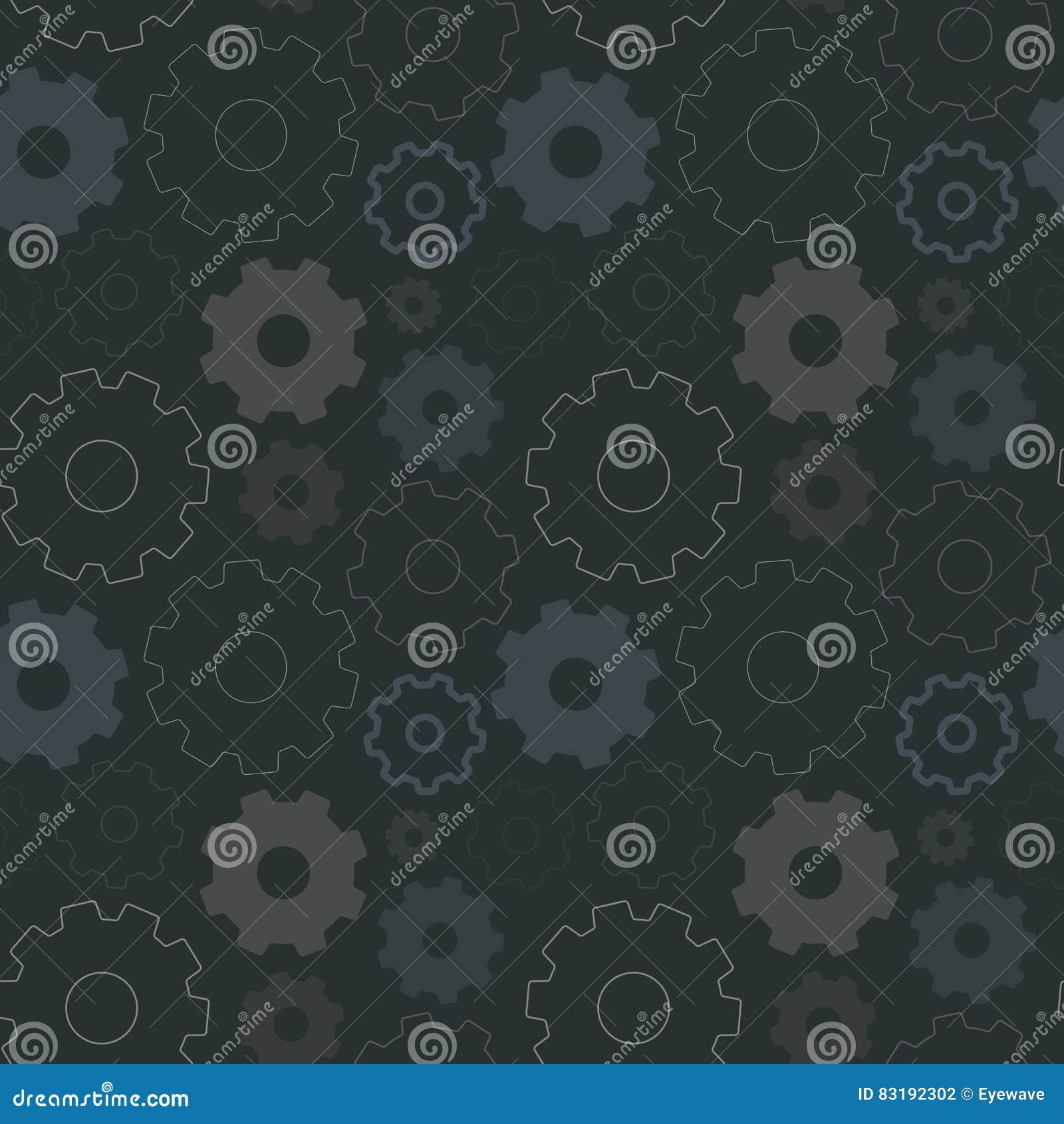 Cogs Seamless Pattern Technology Background Stock Vector - Illustration ...