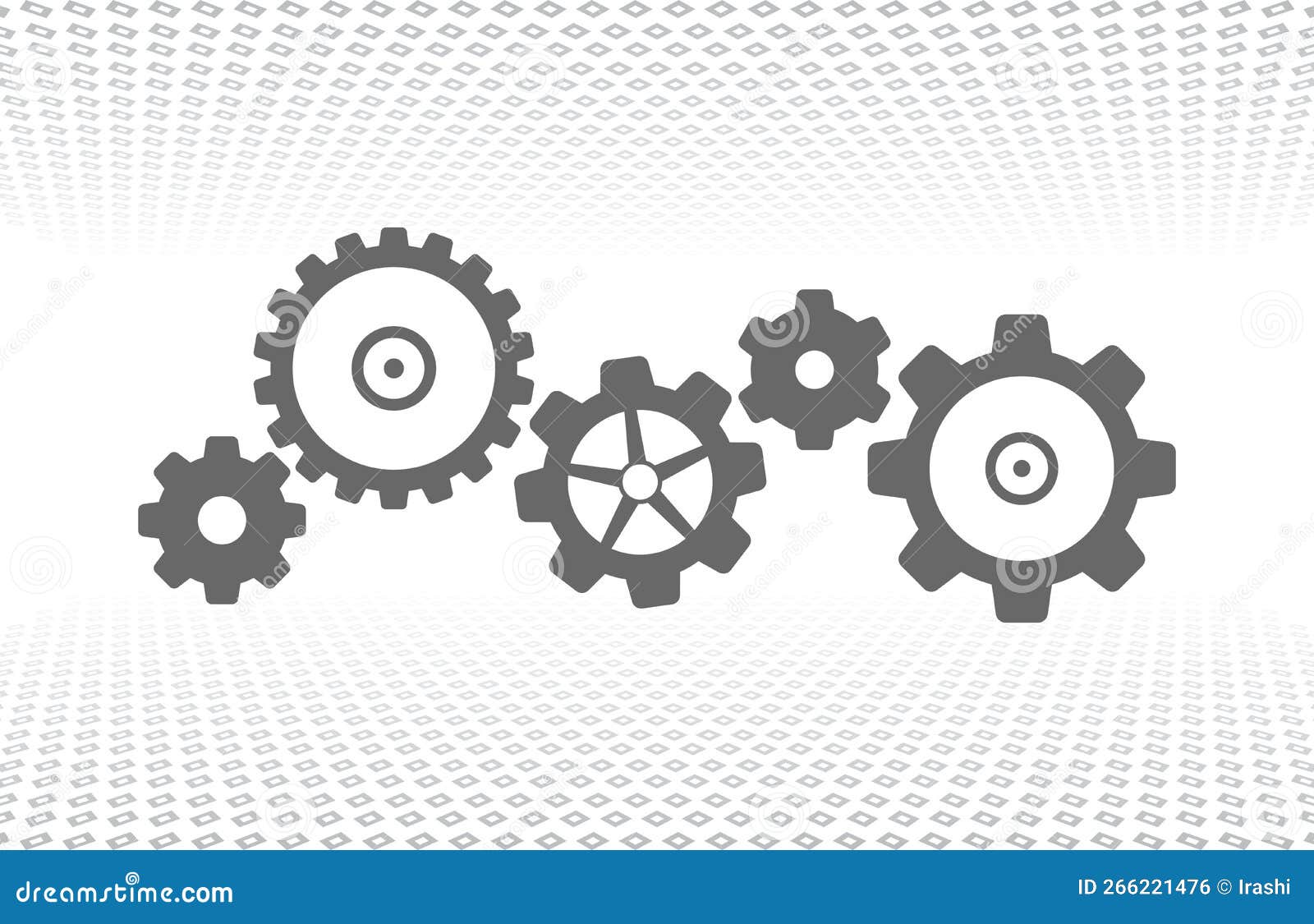 Cogs teamwork mechanism stock vector. Illustration of template - 266221476
