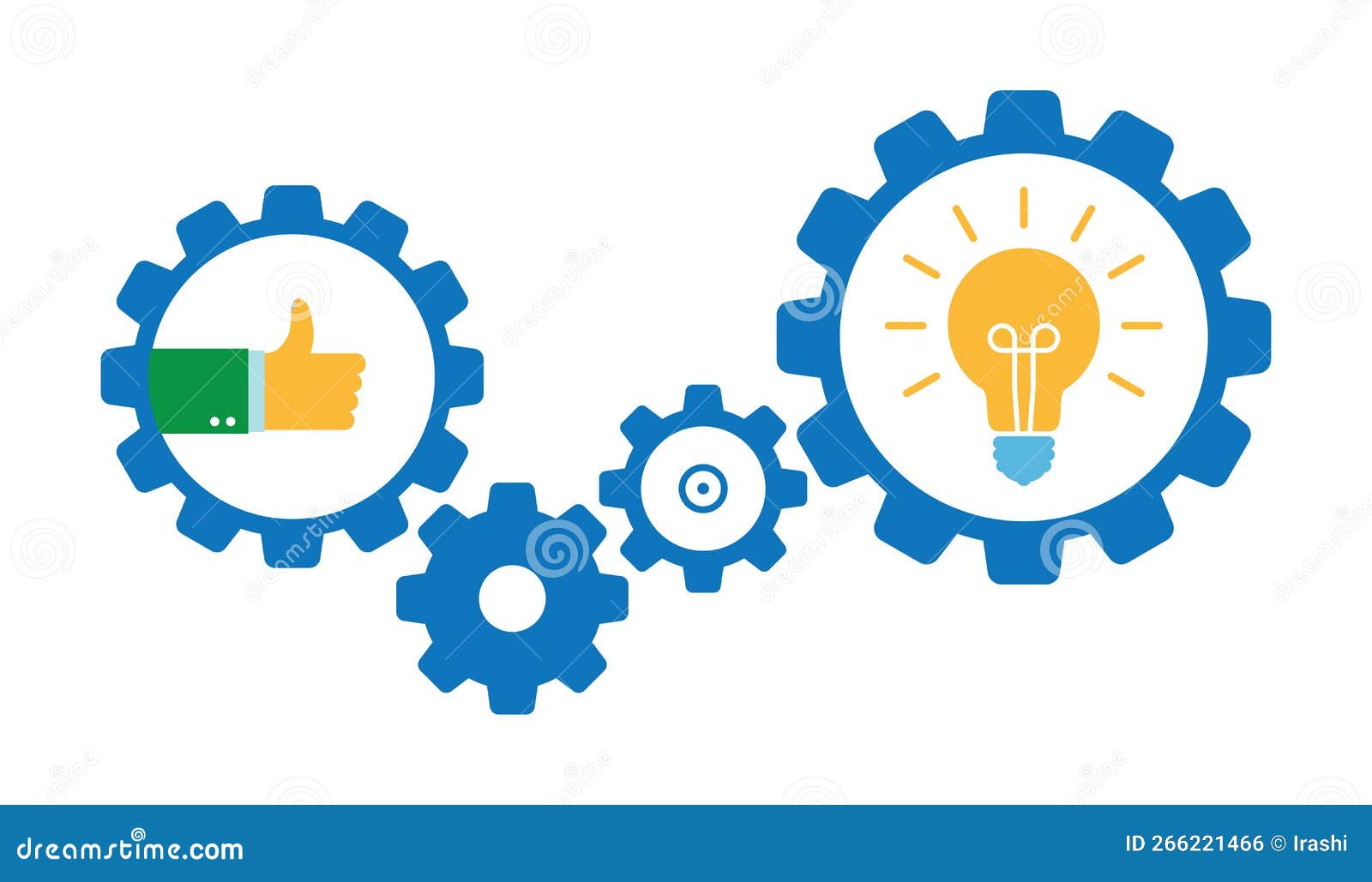Cogs Teamwork Mechanism Cartoon Vector | CartoonDealer.com #266221321