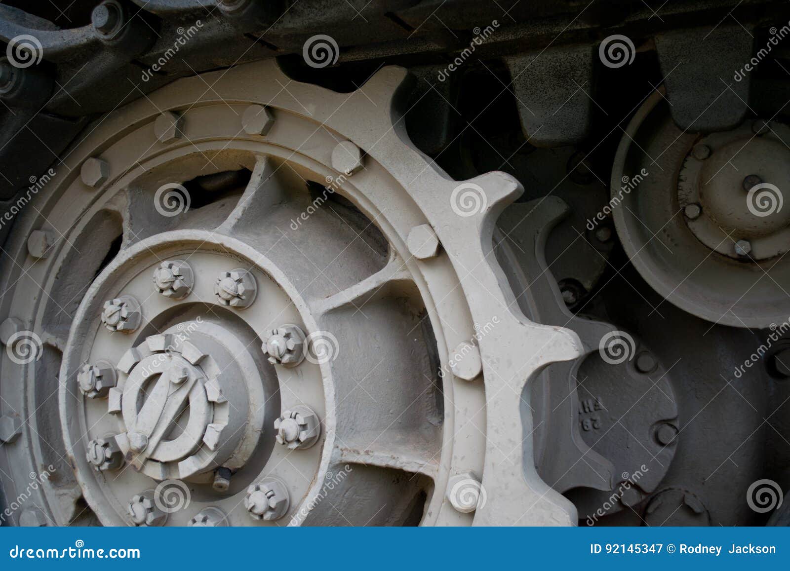 Cogs in the Track Assembly of a WW2 Tank Stock Image - Image of metal ...