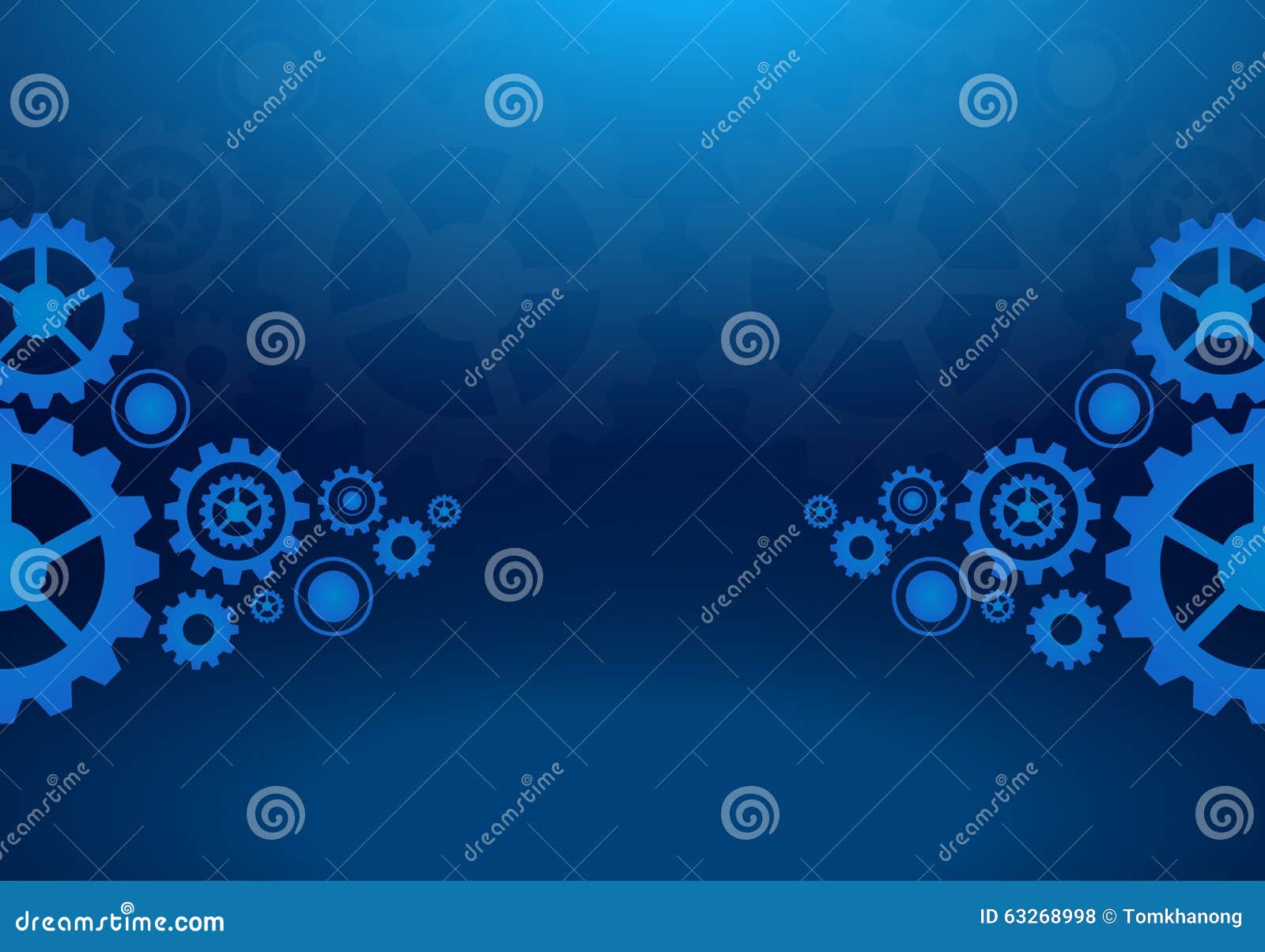 Cogs Wheels Blue Dark Background Vector Design. Stock Vector ...